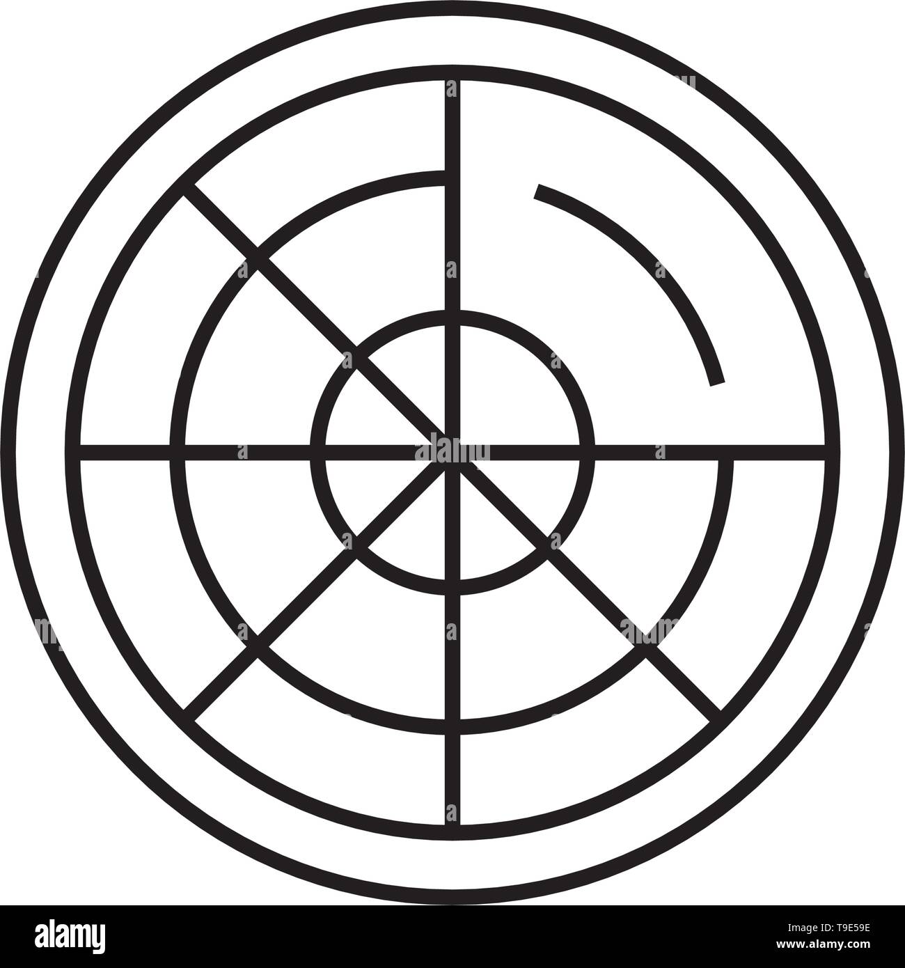 target radar symbol illustration vector isolated on white background ...
