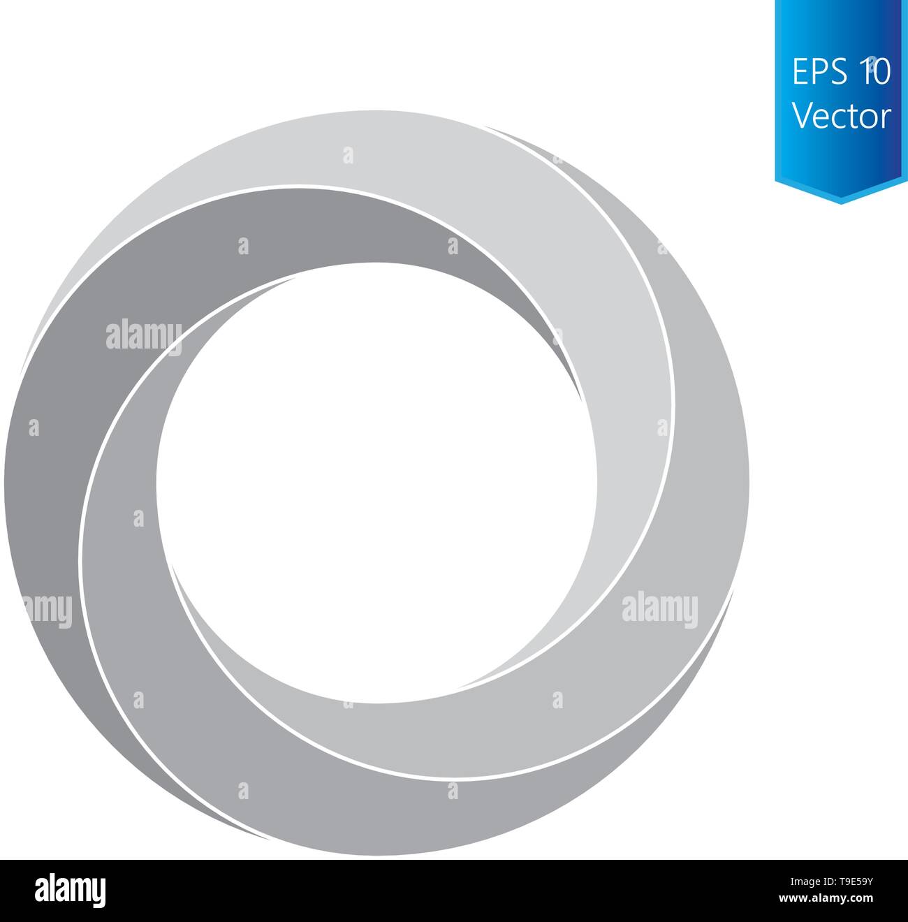 Twisted circle vector EPS vector isolated on white background Stock ...
