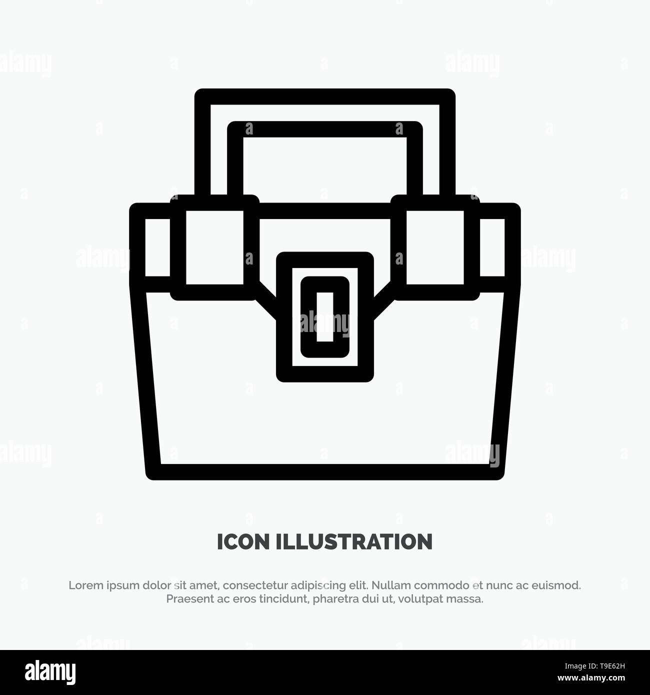 Toolbox line drawing Cut Out Stock Images & Pictures - Alamy