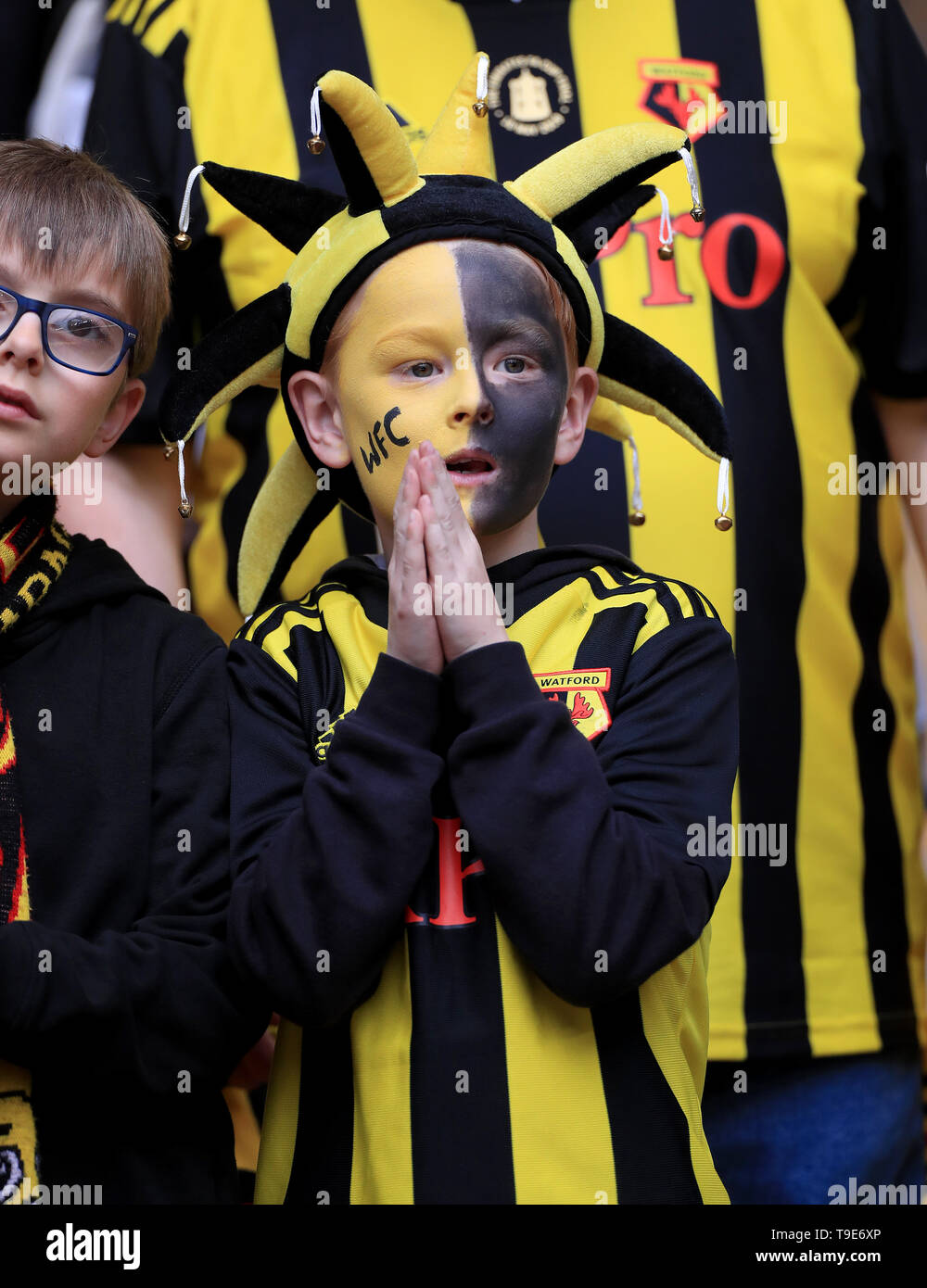 Young Watford fans in the stands before the FA Cup Final at Wembley ...