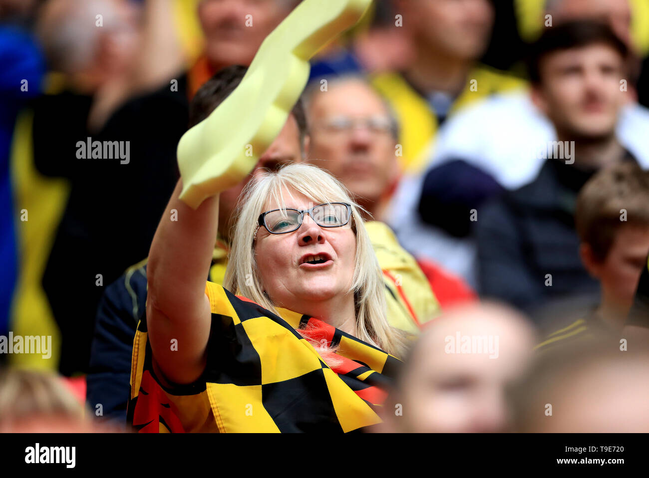 Watford fans show support for their team during the FA Cup Final at ...