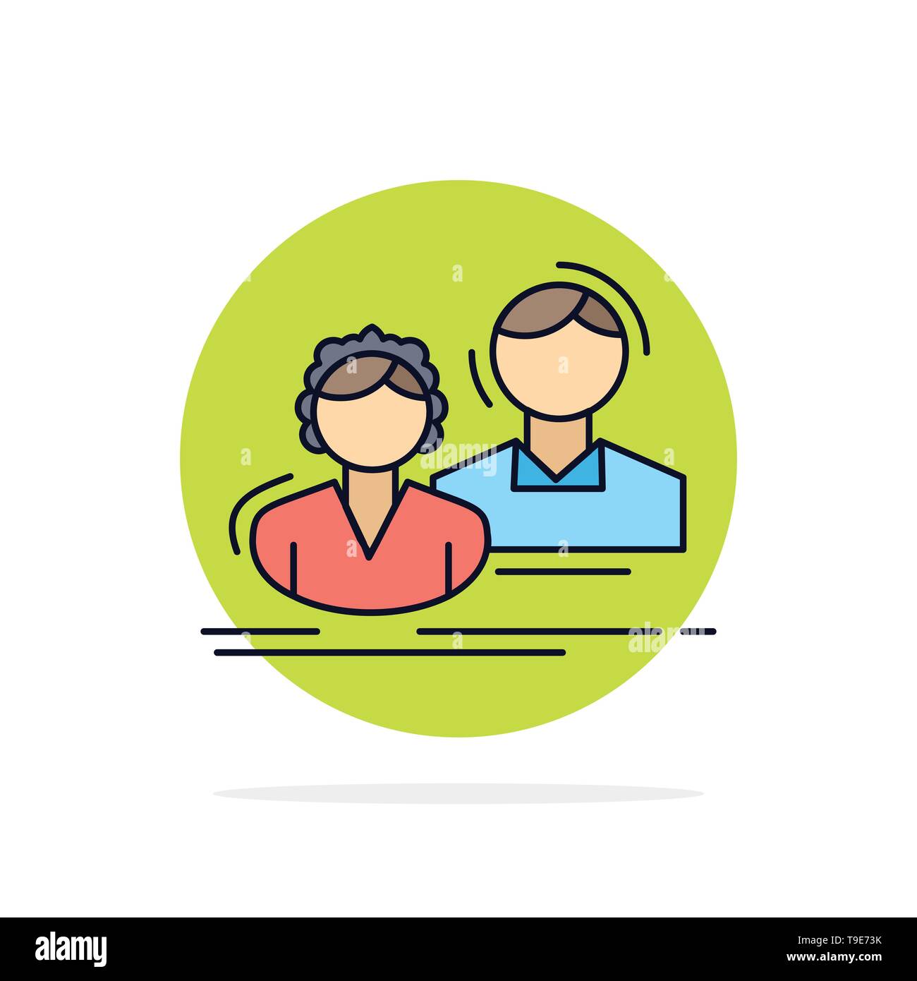 Two student couple talking Stock Vector Images - Alamy