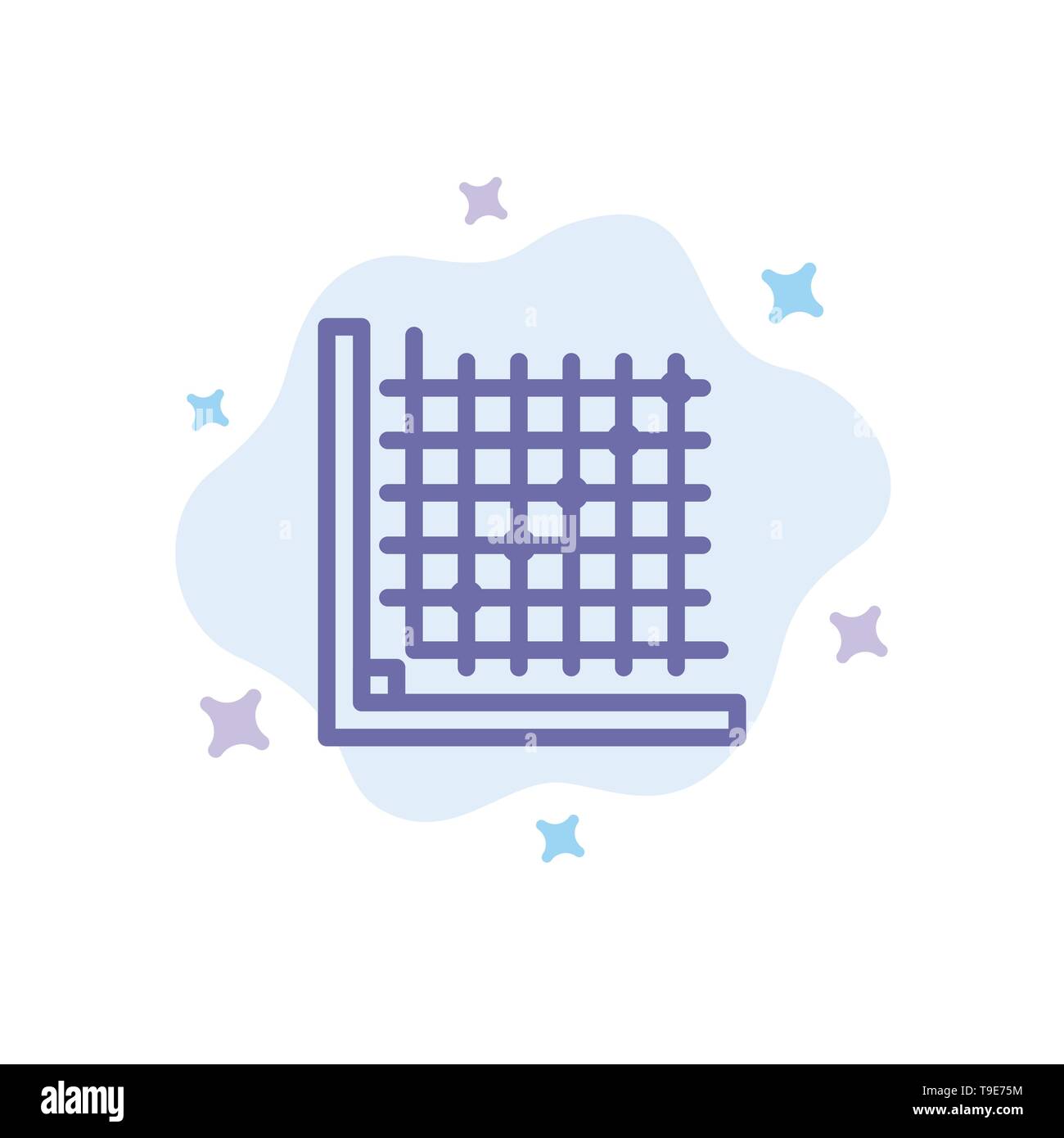 Color Correction Edit Form Grid Blue Icon On Abstract Cloud