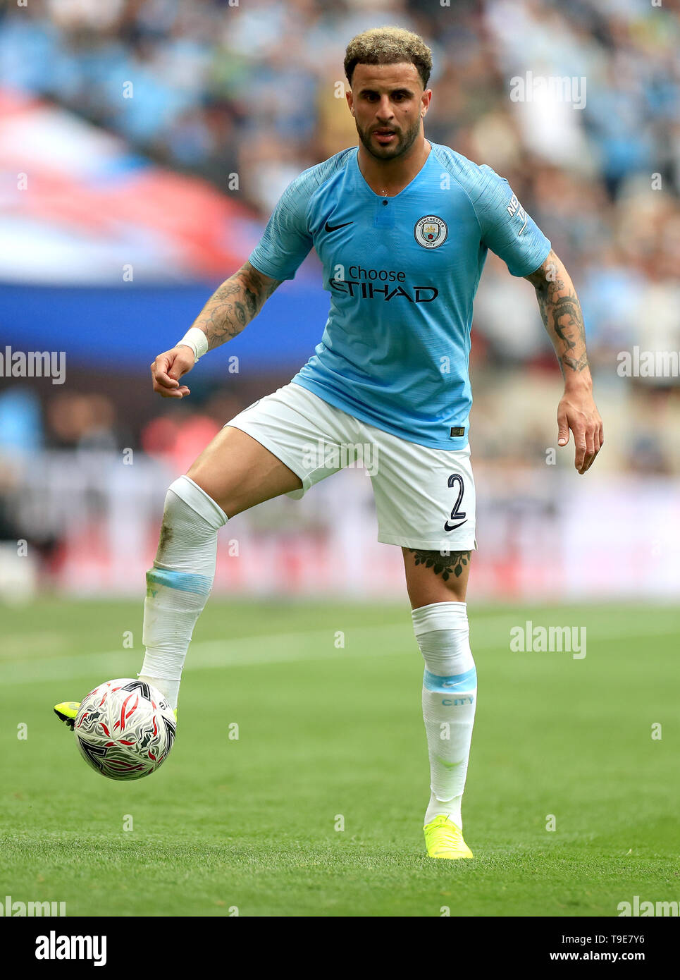 Manchester City's Kyle Walker during the FA Cup Final at Wembley ...