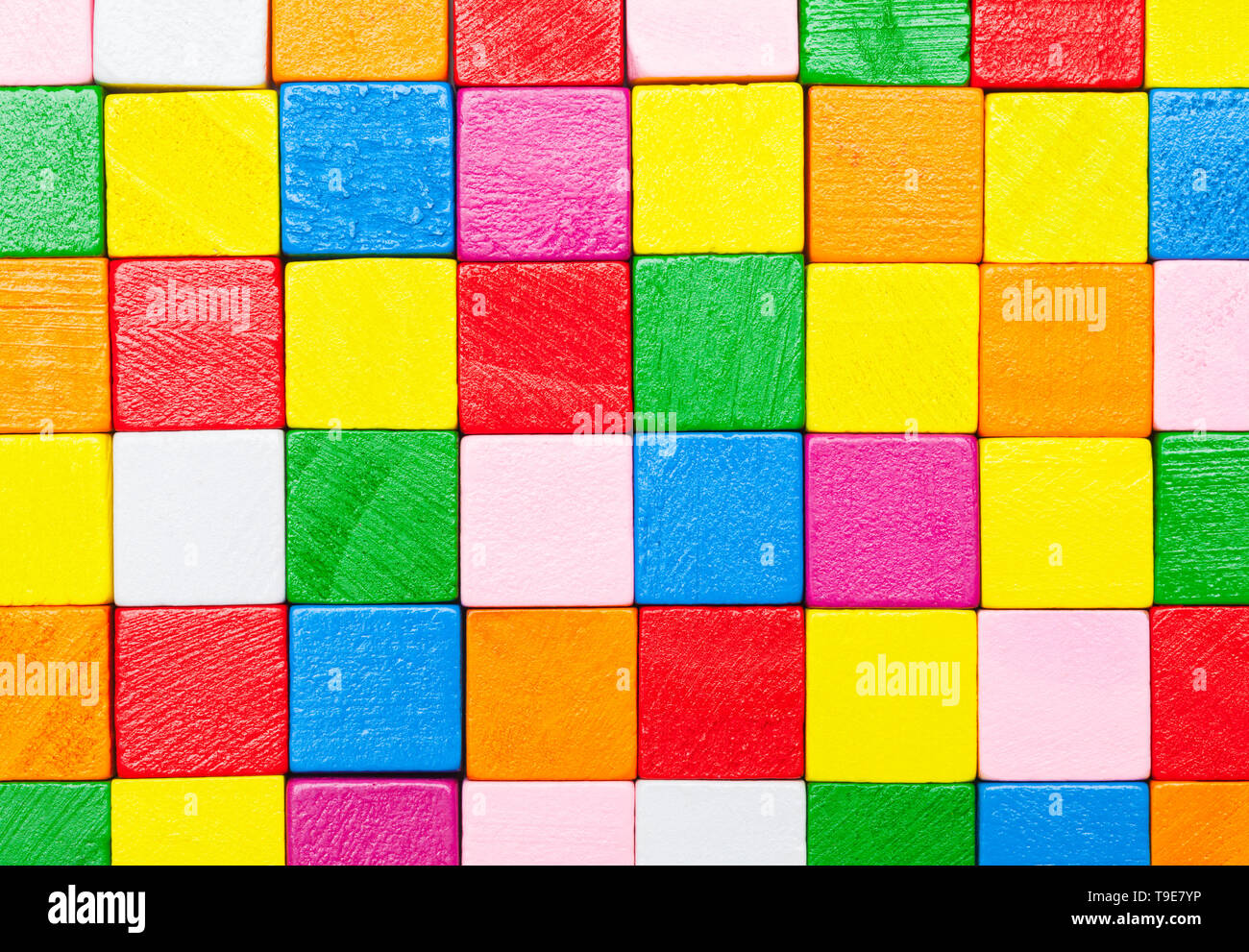 Colorful Wood Square Blocks Stacked Together Background Stock Photo - Alamy