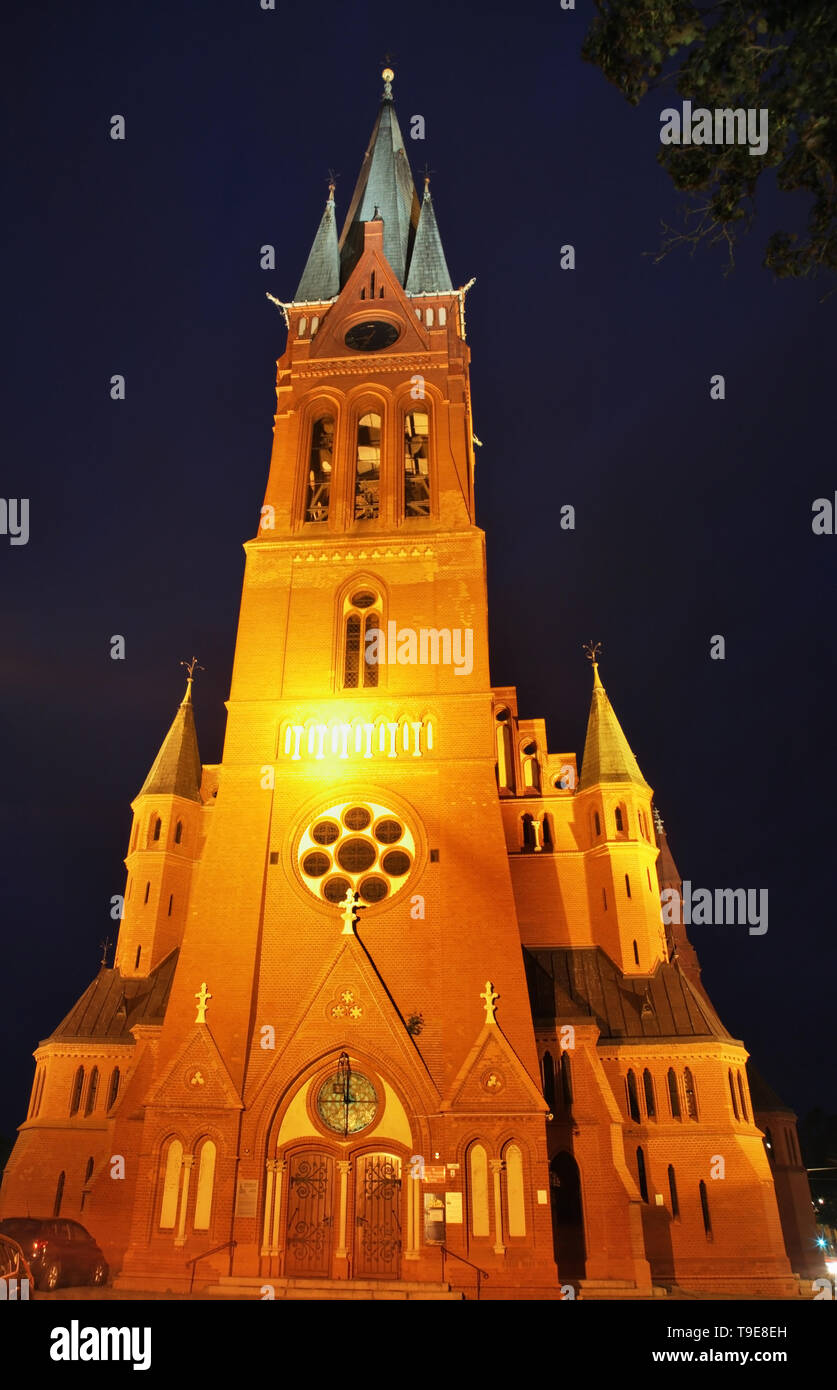 Former Protestant church at New Market square in Torun. Poland Stock ...