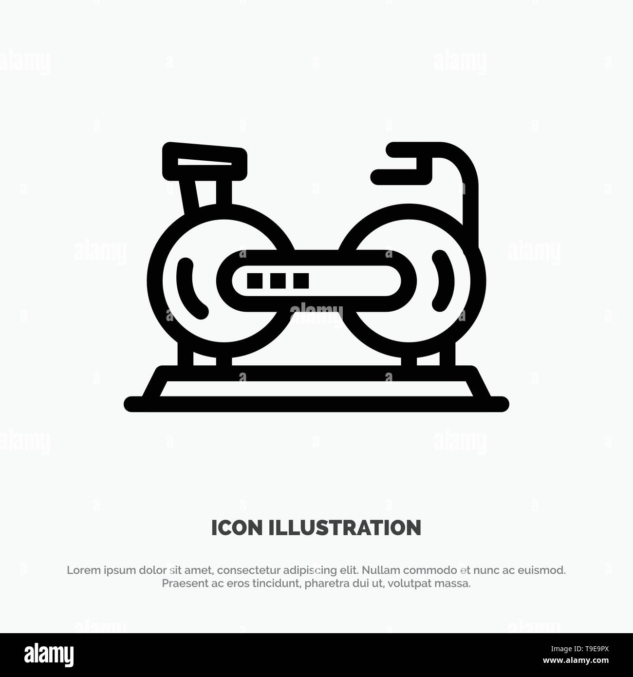 Athlete training gym bicycle Stock Vector Images - Alamy