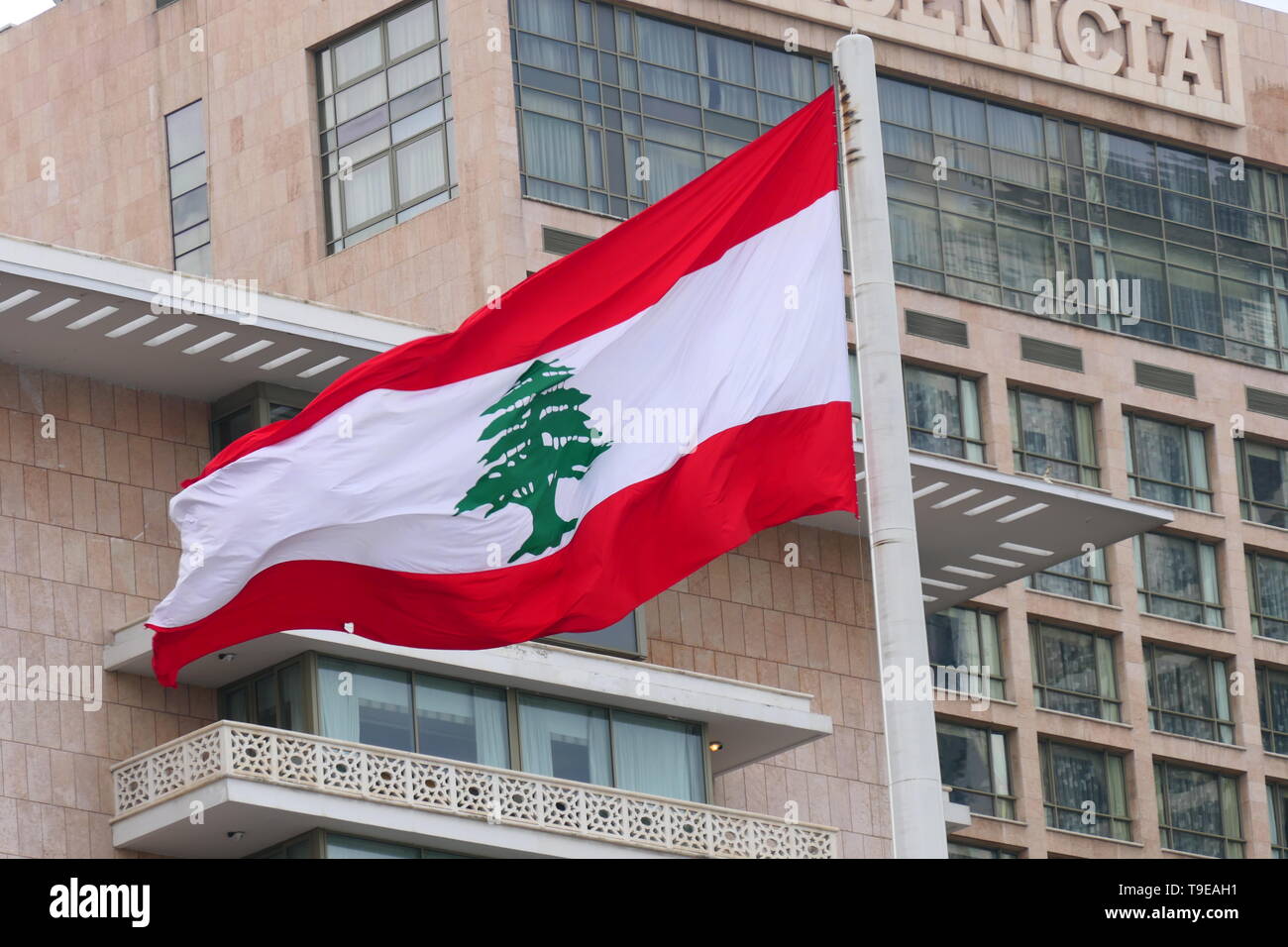 Lebanon flag in abstract hi-res stock photography and images - Alamy