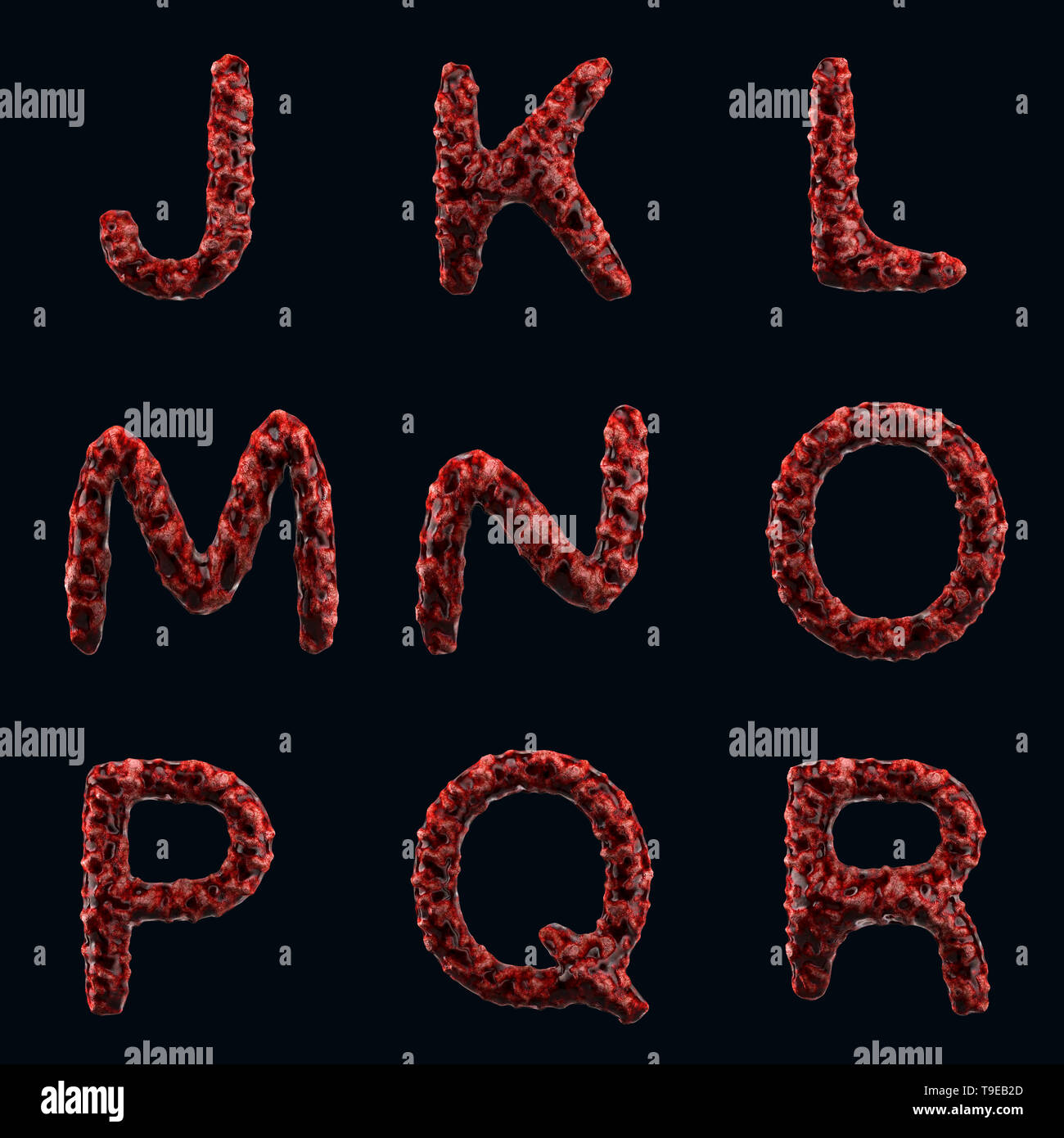 3D Render Set of Meat Alphabet isolated on white background Stock Photo ...