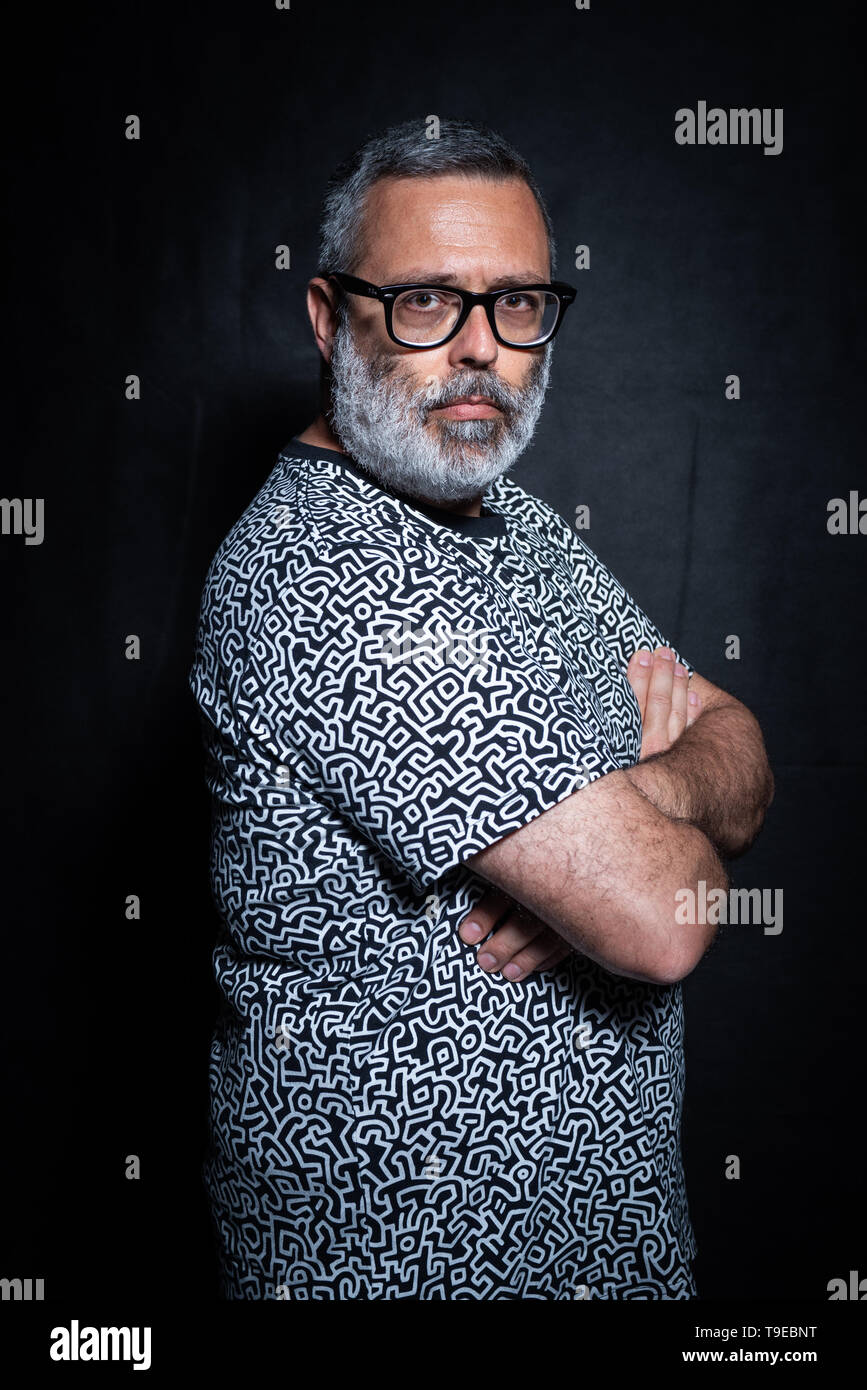 The Italian rapper Frankie hi-nrg mc,real name Francesco Di Gesu ...