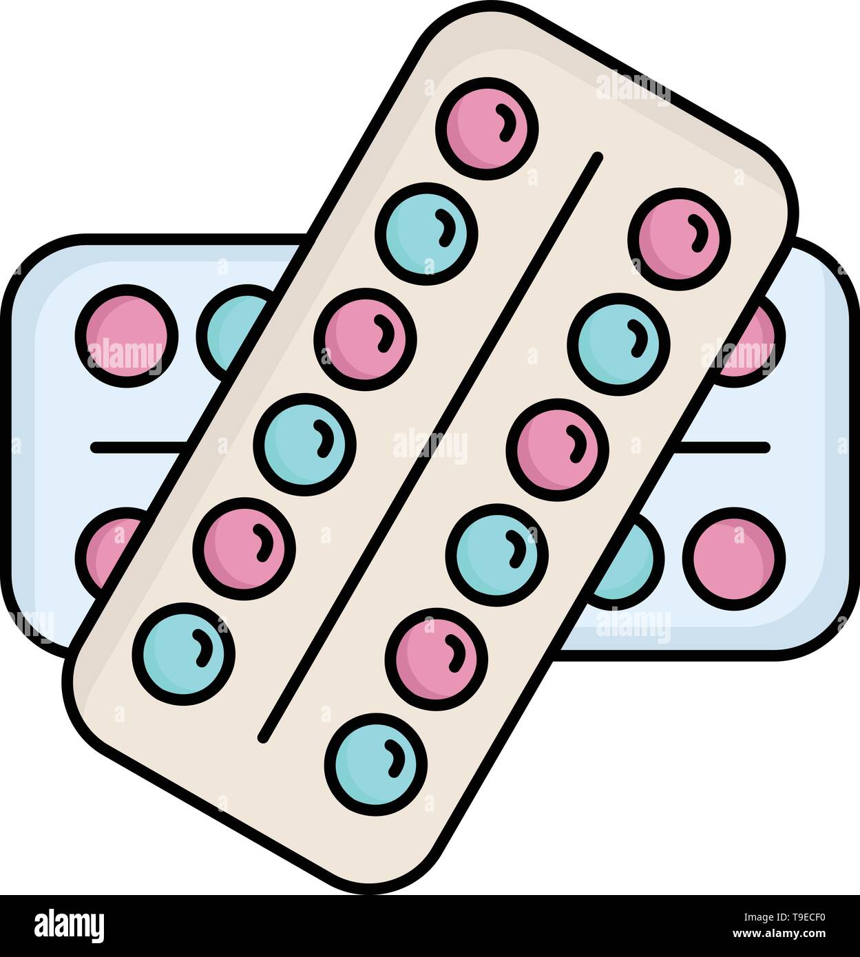 Hand holding vitamin tablets Stock Vector Images - Alamy