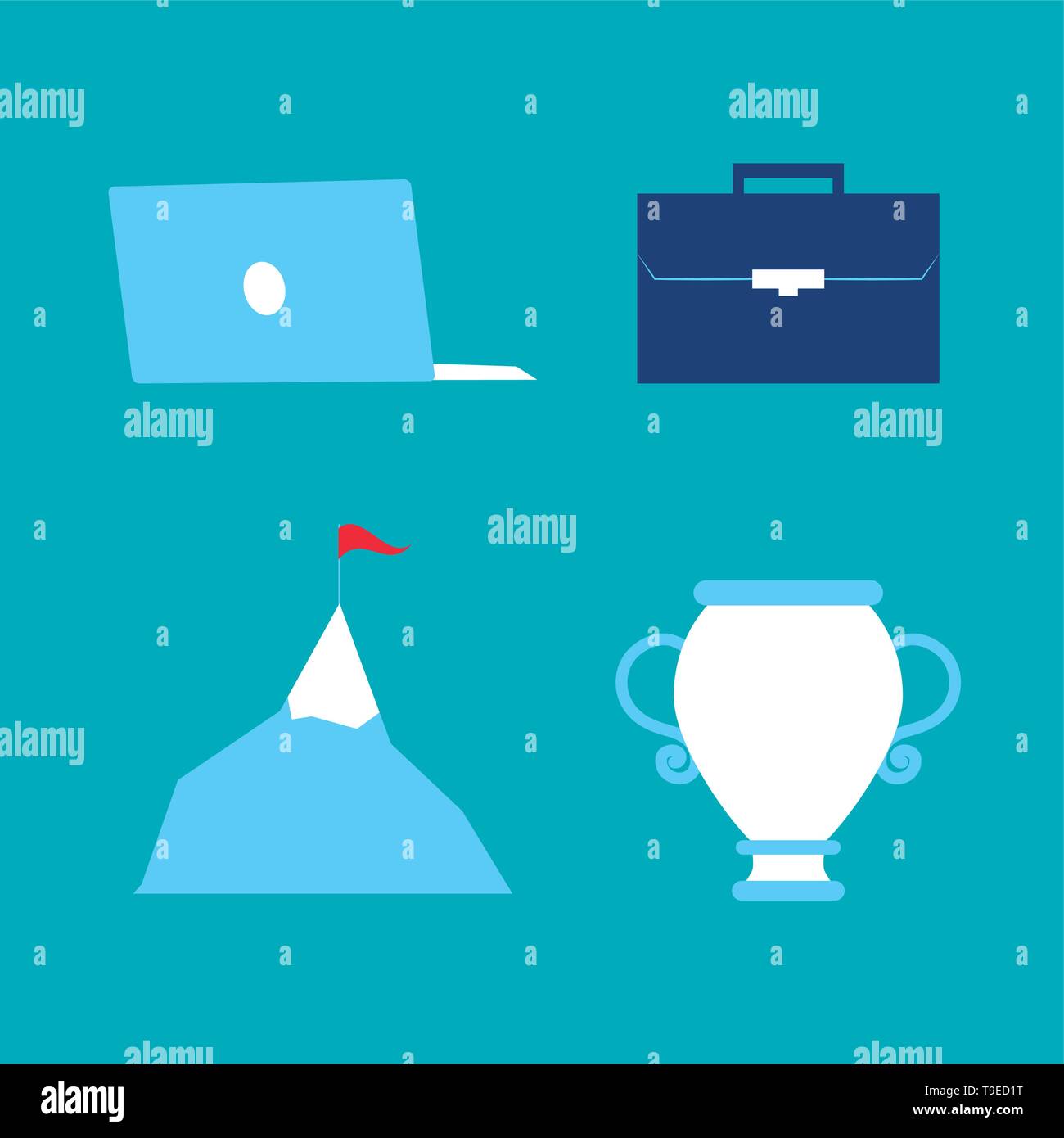 business success icons set Stock Vector Image & Art - Alamy