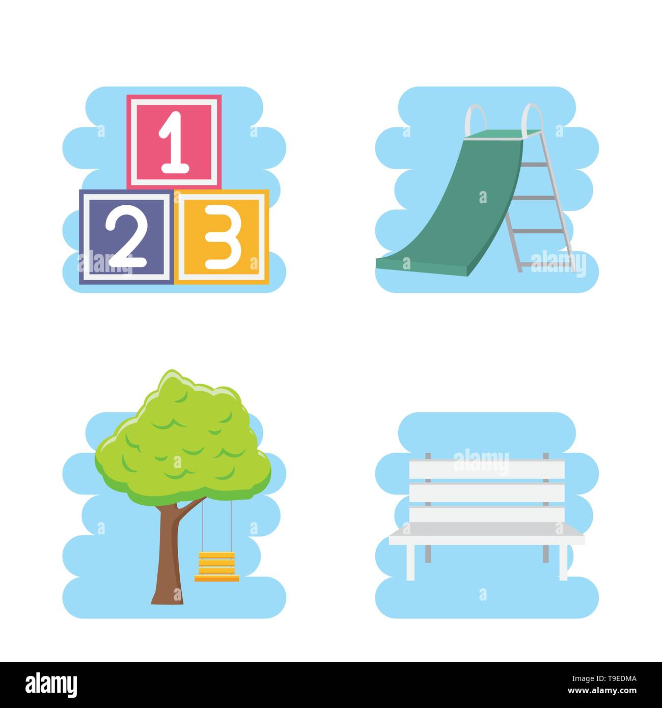 Play zone background set Cut Out Stock Images & Pictures - Alamy