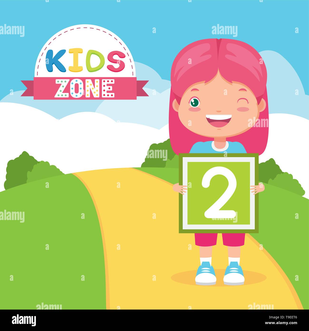 Child game number outside Stock Vector Images - Alamy