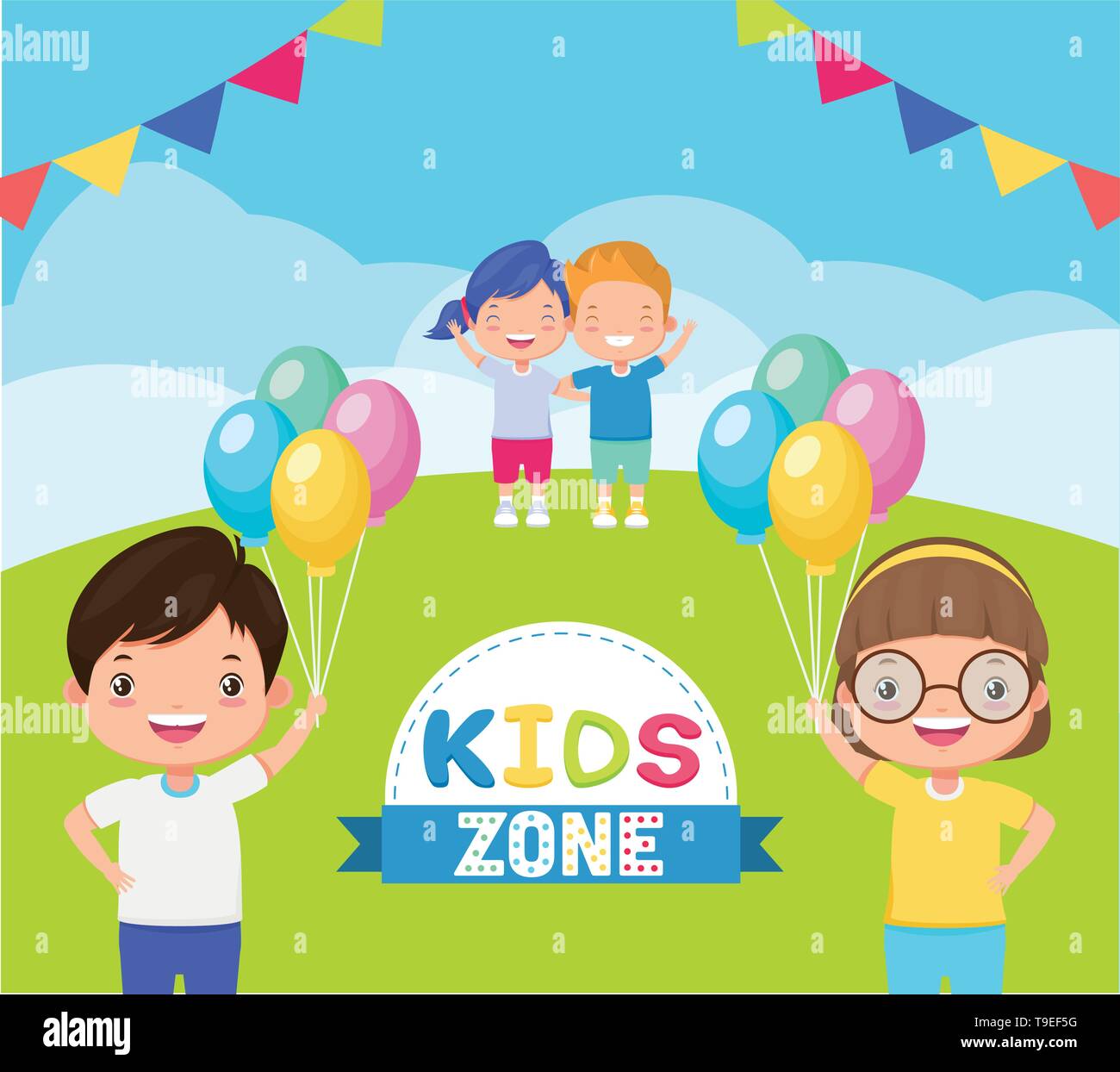 girl boy kids zone Stock Vector Image & Art - Alamy