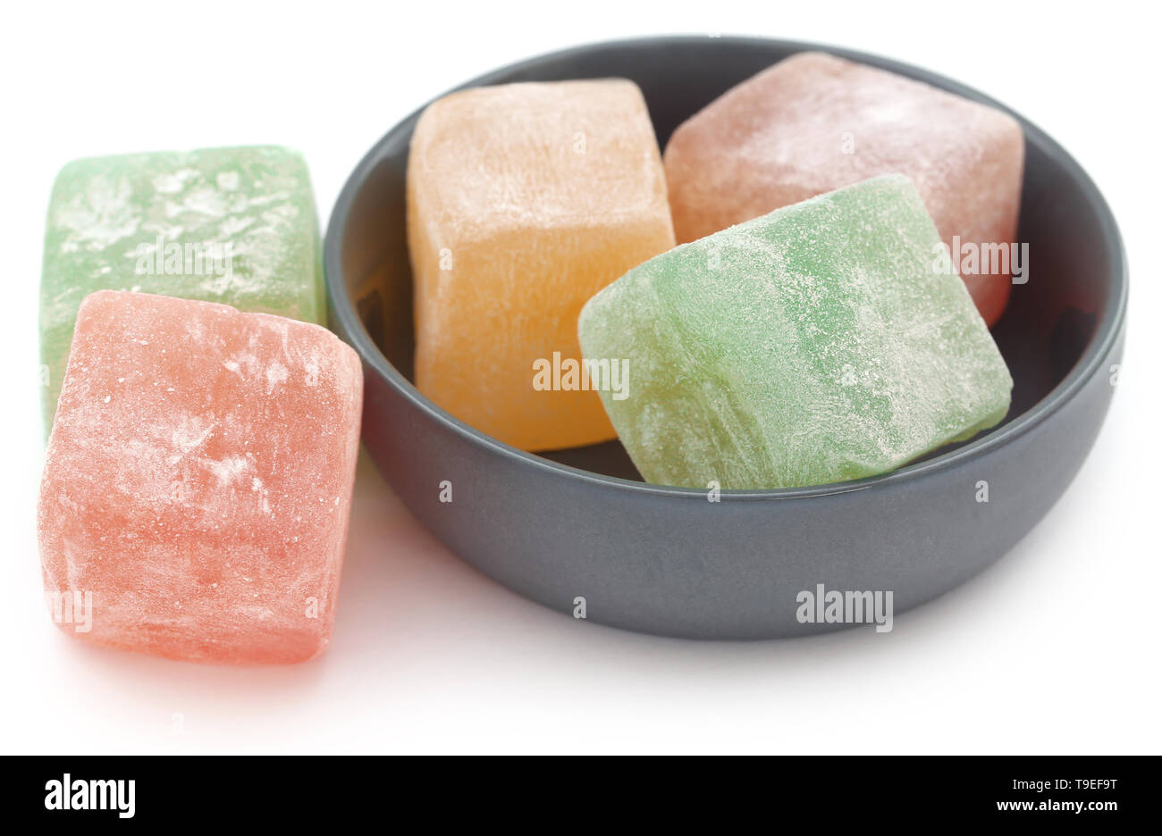 Tasty turkish delight in Cut Out Stock Images & Pictures - Alamy