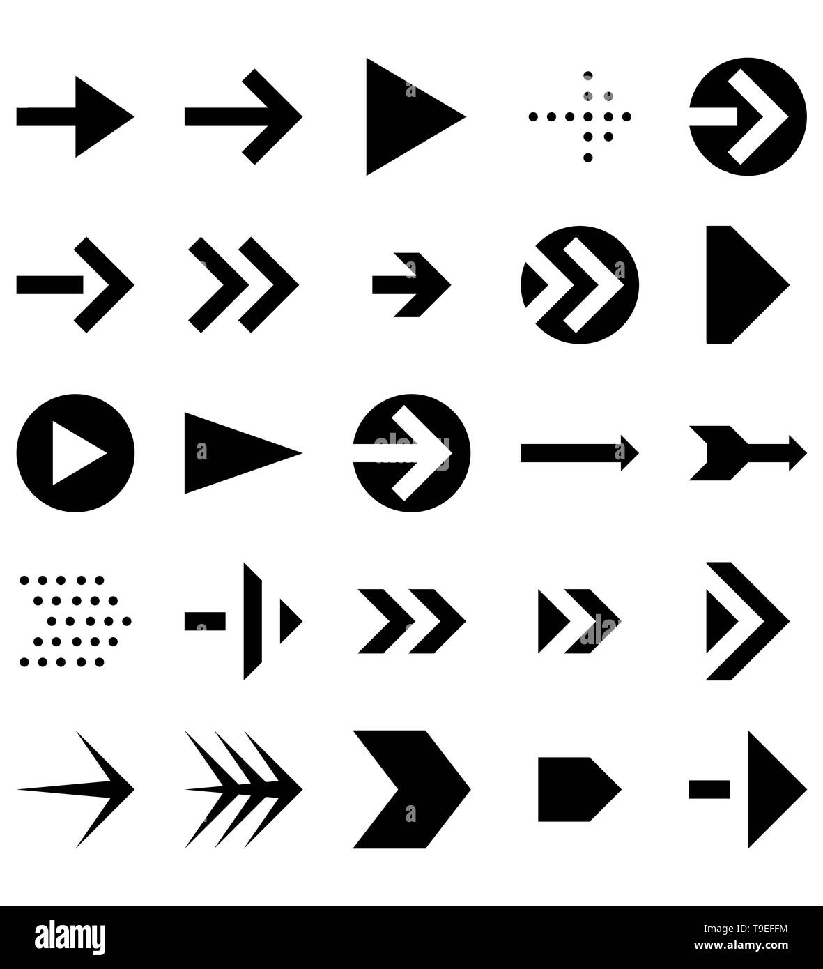 Arrow Direction Black Design Vector Logo Icon Set or Illustration ...