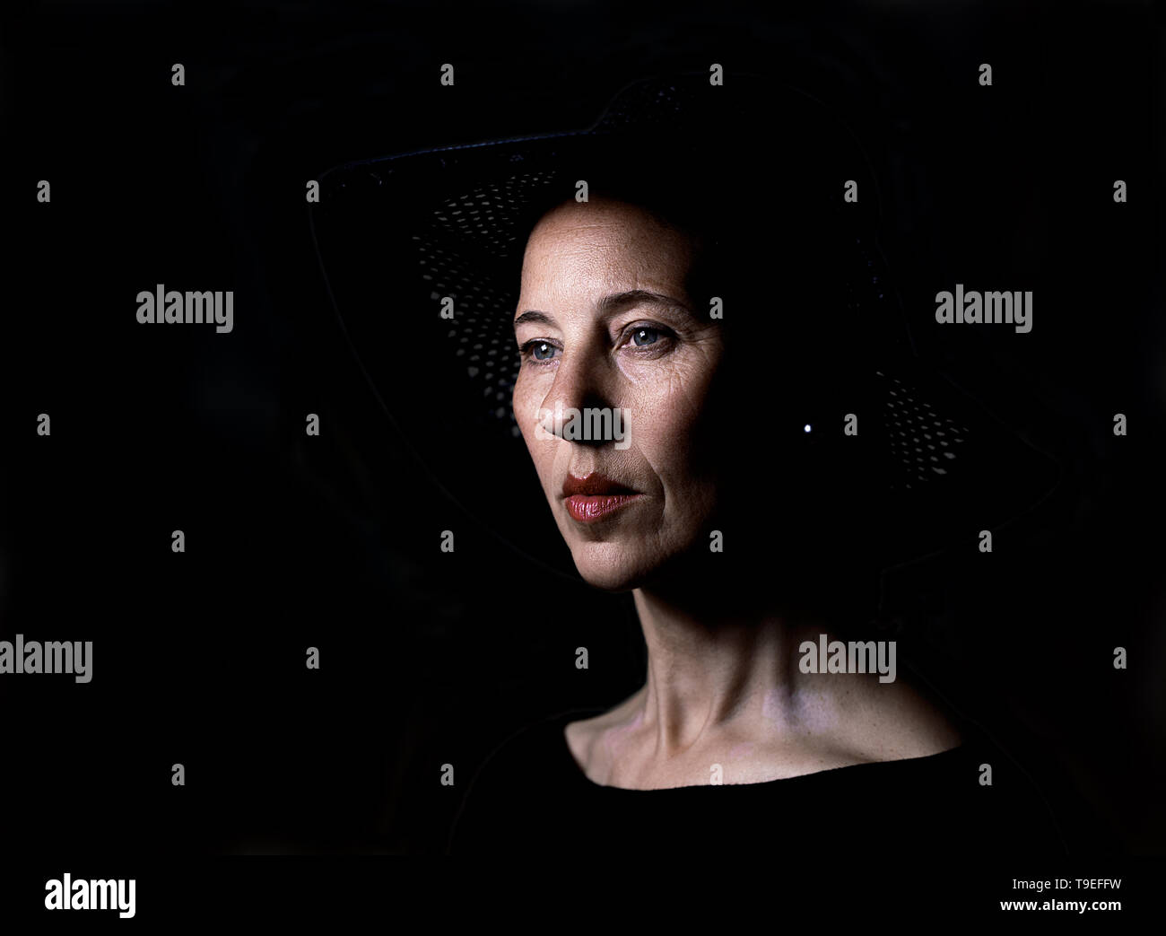 woman in the dark , spain Stock Photo - Alamy