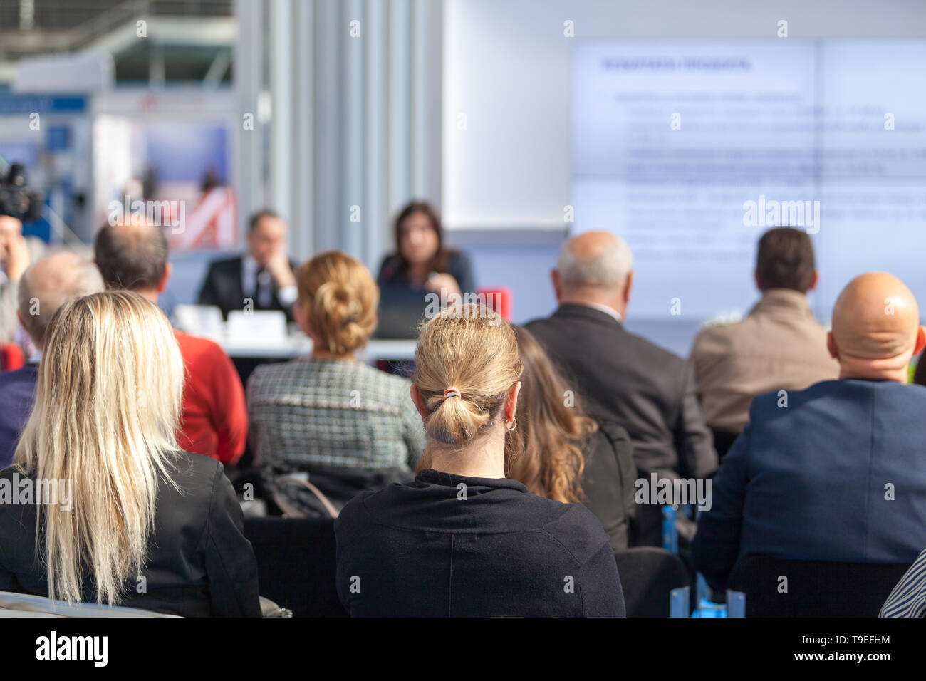 Participants of a business presentation or other corporate event Stock ...