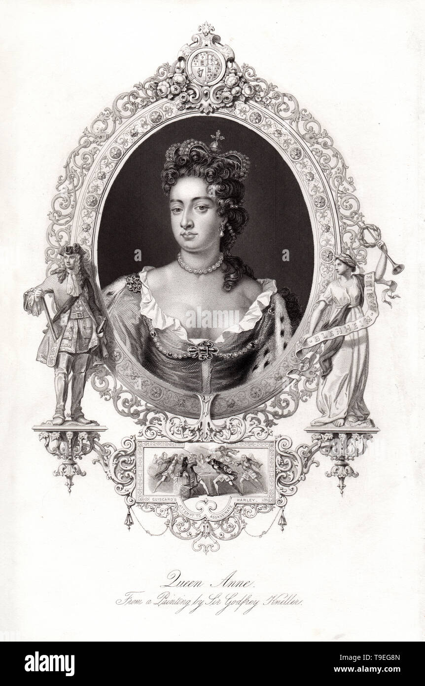 Portrait of Queen Anne, Monarch of Great Britain from 1702-1707 ...