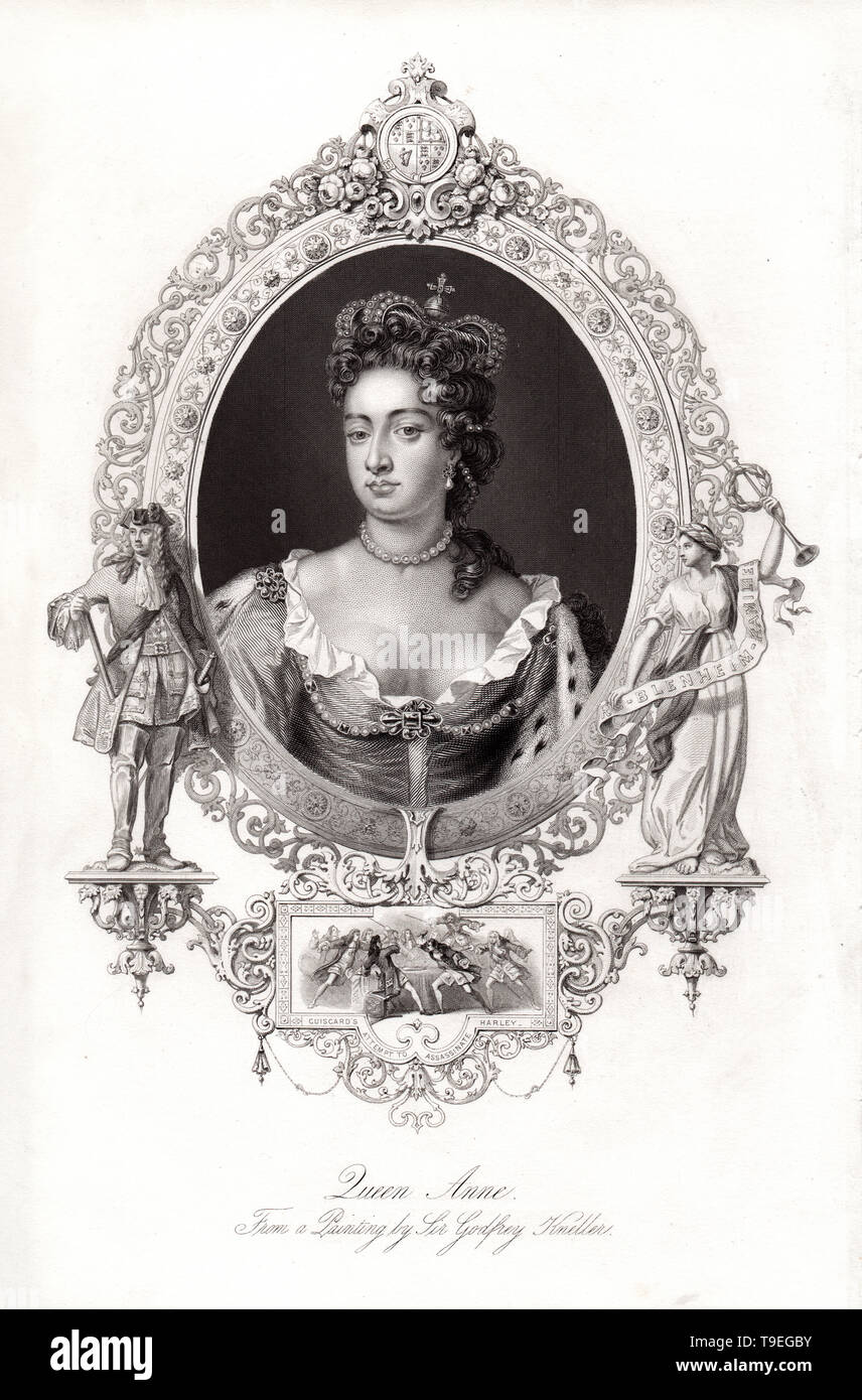 Portrait of Queen Anne, Monarch of Great Britain from 1702-1707 ...