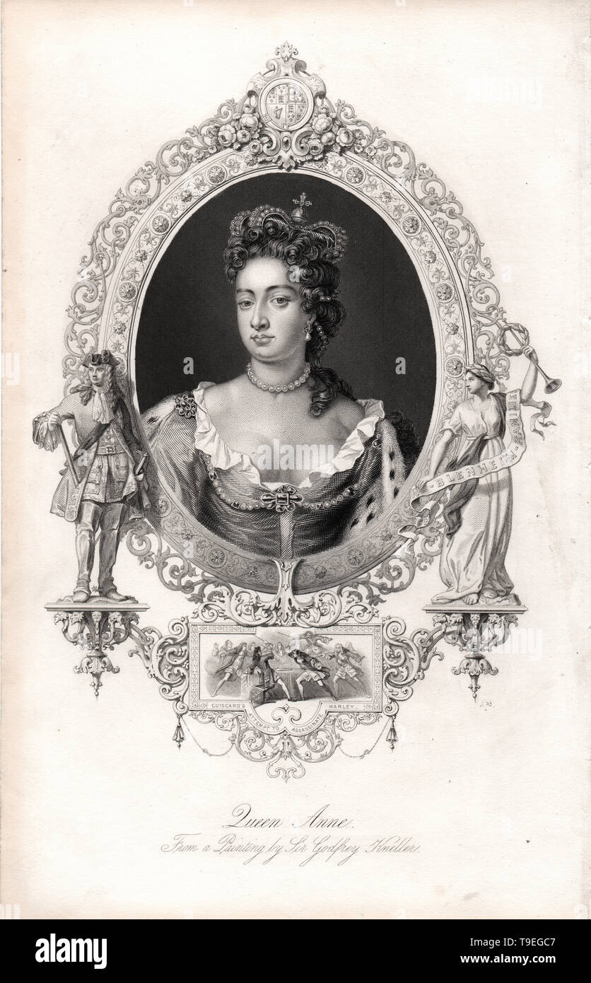 Portrait of Queen Anne, Monarch of Great Britain from 1702-1707 ...