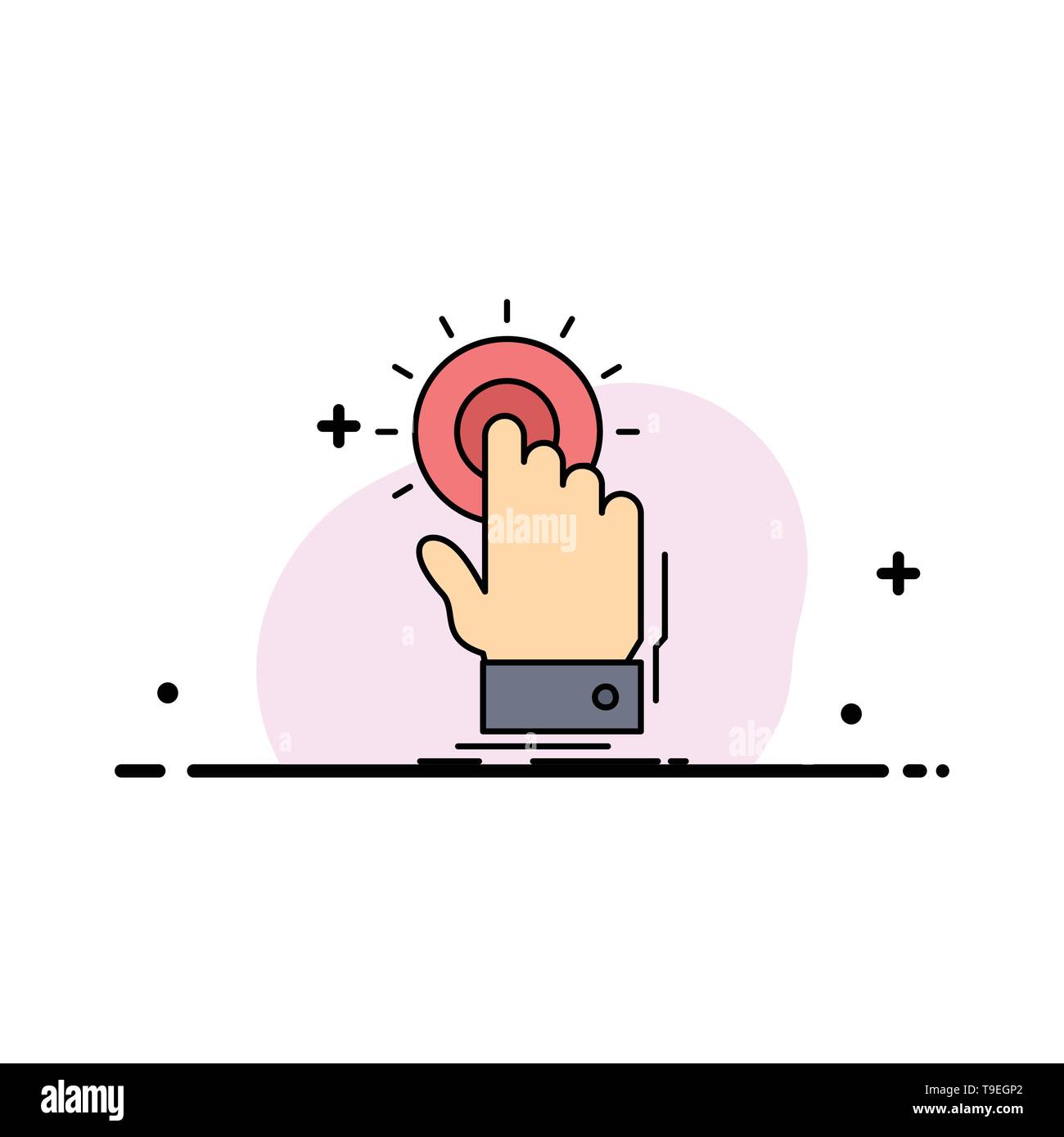 Man pressing start button on Stock Vector Images - Alamy