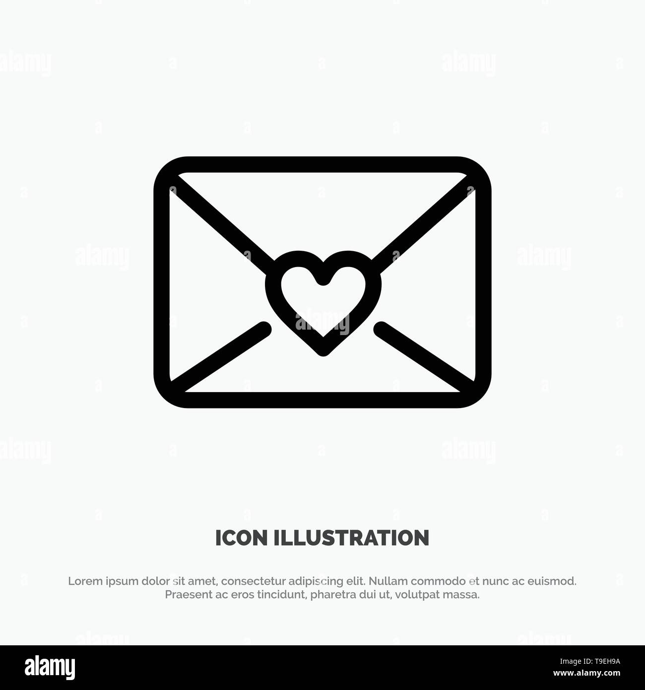 Postage stamp line icon Stock Vector Images - Alamy