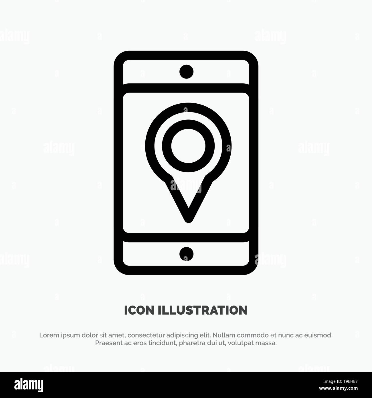 Vector illustration hand smartphone map Cut Out Stock Images & Pictures ...