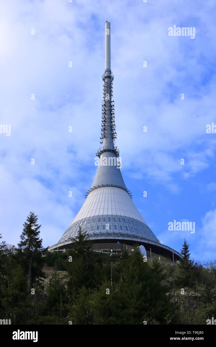 The Jested tower, tourist attraction near Liberec in Czech republic ...
