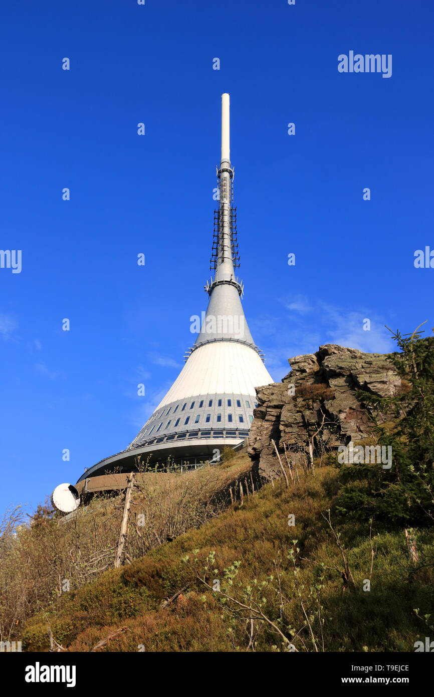 The Jested tower, tourist attraction near Liberec in Czech republic ...