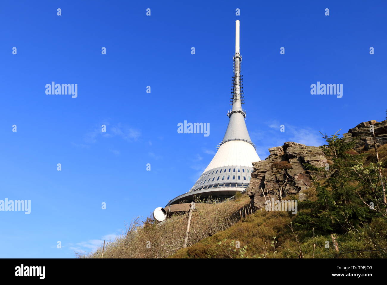 The Jested tower, tourist attraction near Liberec in Czech republic ...
