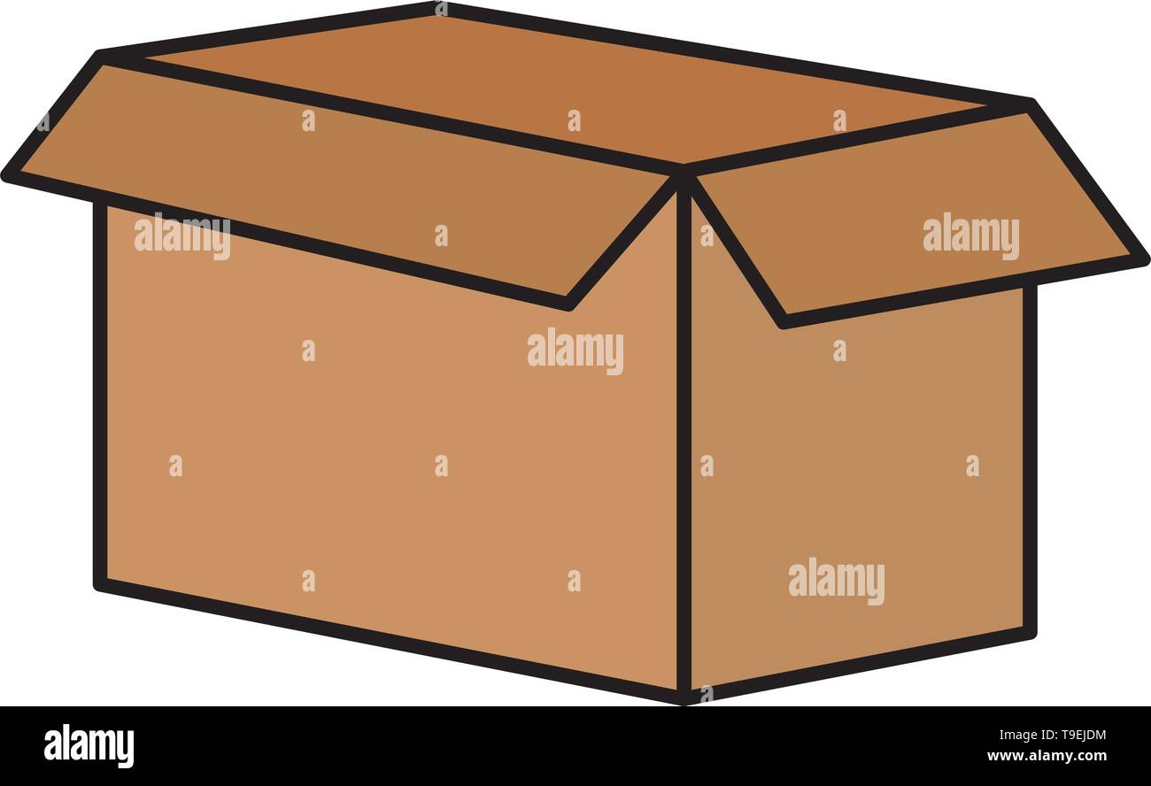 open cardboard box carton Stock Vector Image & Art - Alamy