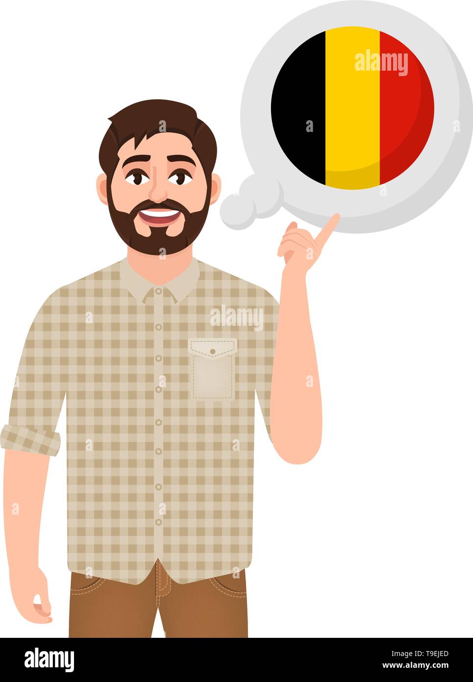 Belgian people young men male Stock Vector Images - Alamy