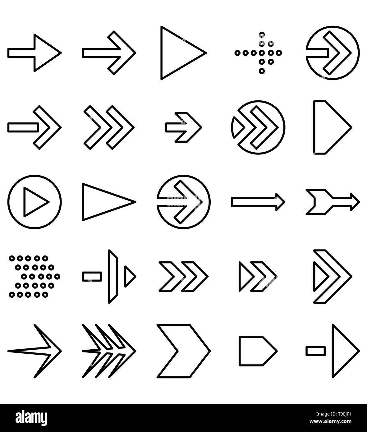 Arrow Direction Design Vector Logo Icon Set or Illustration. Editable ...