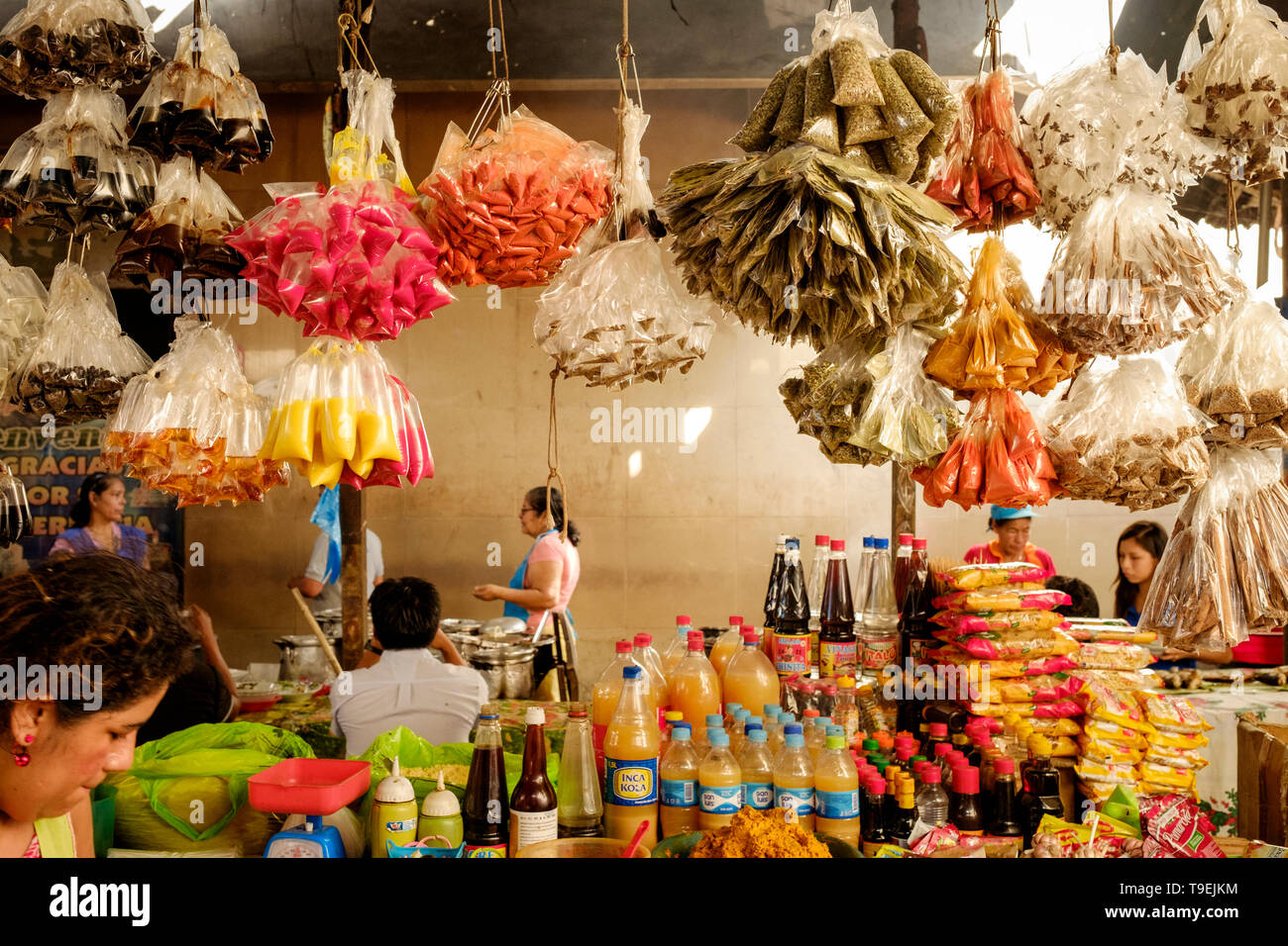Grocery stall at Belen market or Mercado Belén in Iquitos in the ...