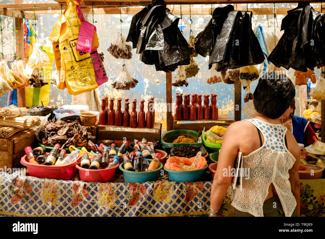 Grocery stall at Belen market or Mercado Belén in Iquitos in the ...
