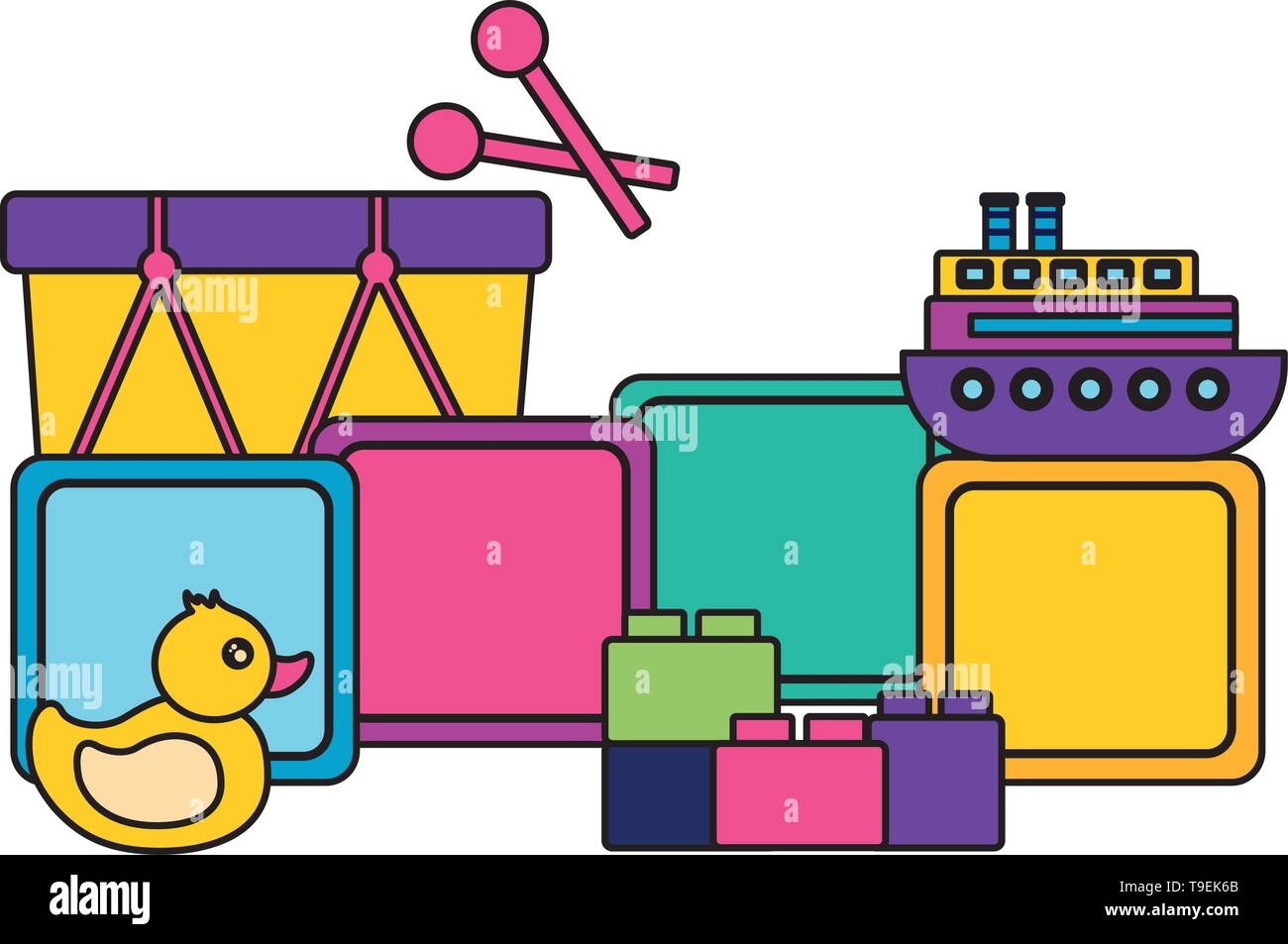 kids toys design Stock Vector Image & Art - Alamy