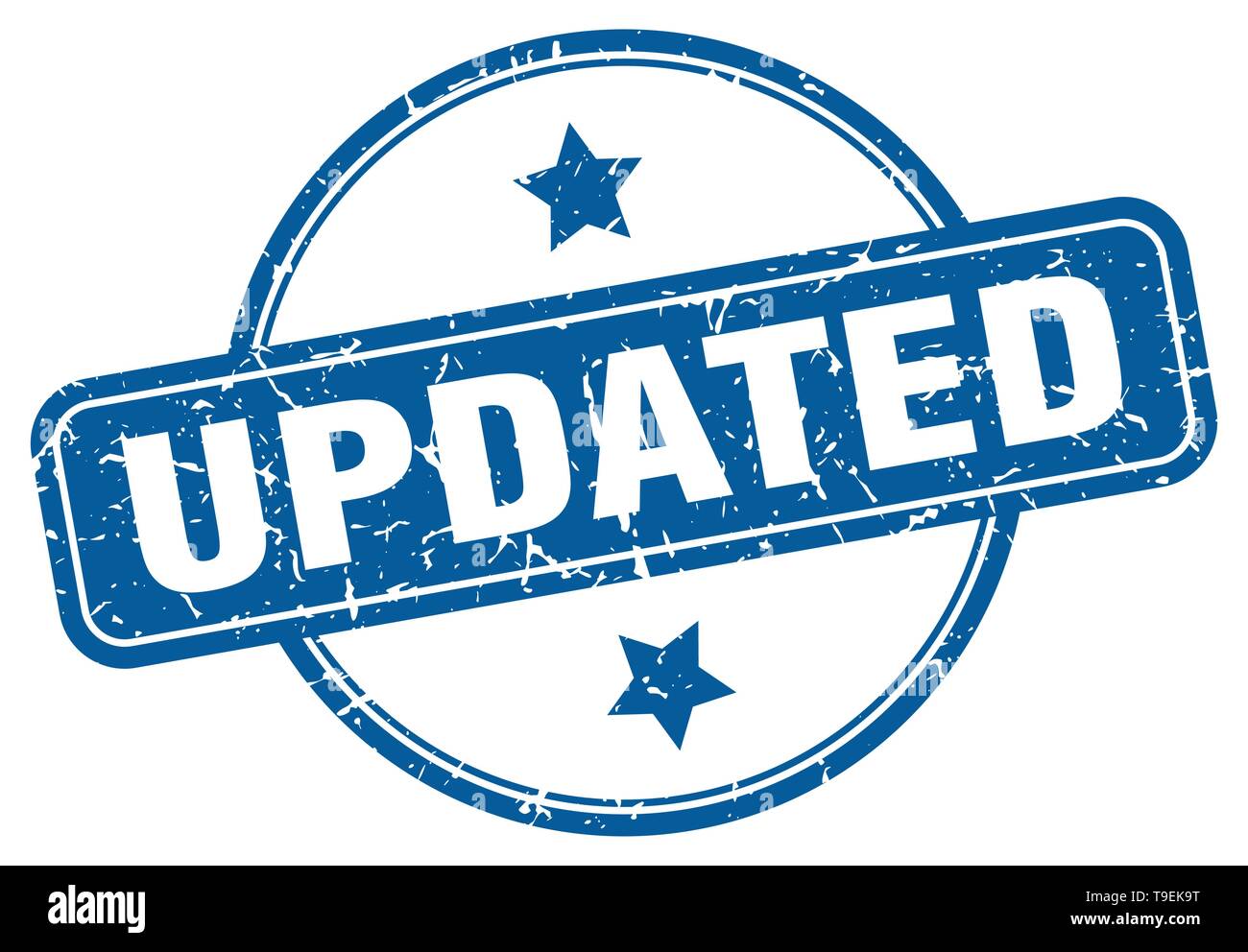 updated round grunge isolated stamp Stock Vector Image & Art - Alamy