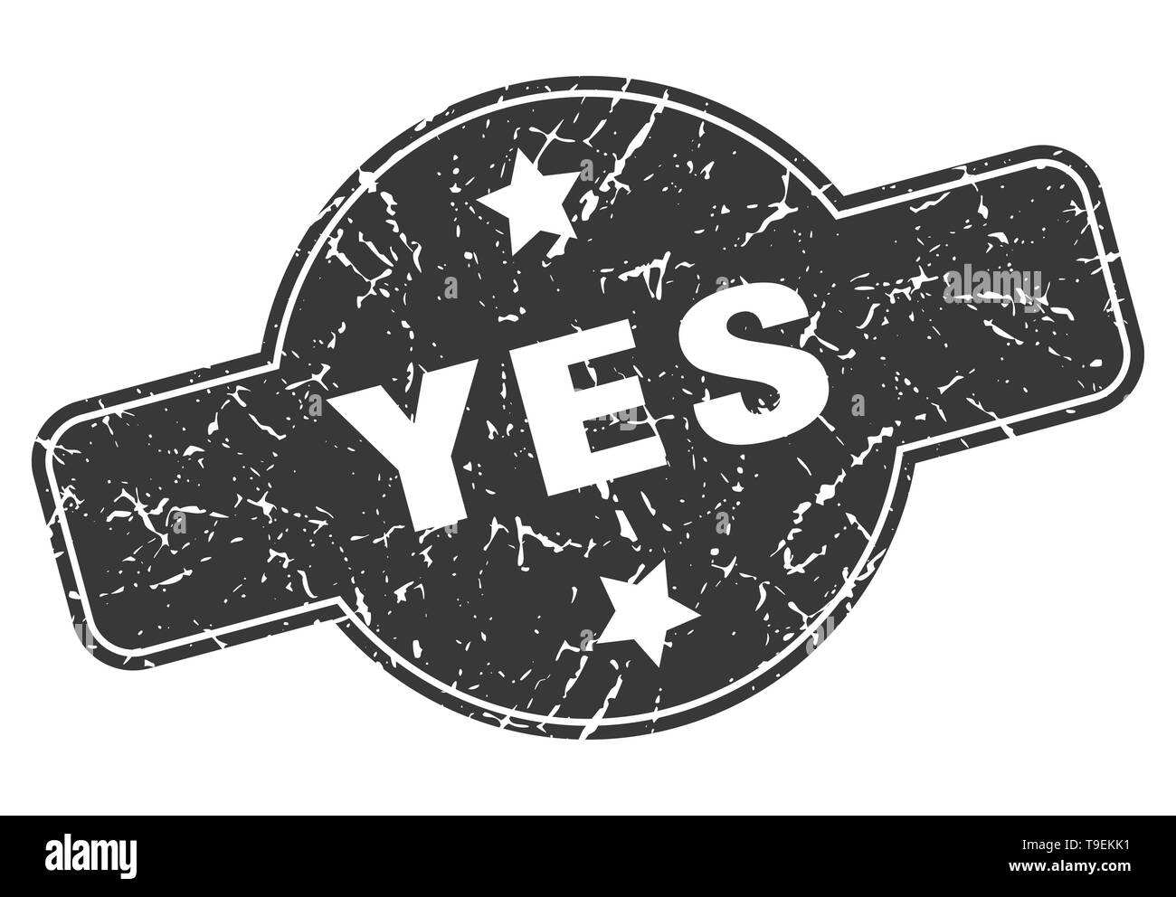 Yes grunge stamp Black and White Stock Photos & Images - Alamy