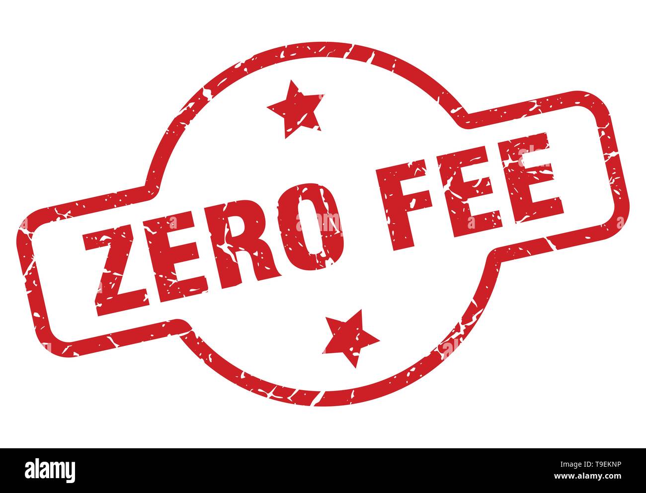 zero fee stamp isolated on white Stock Vector Image & Art - Alamy