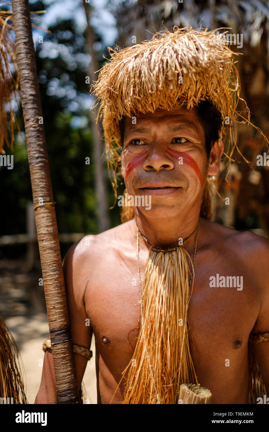 Amazon village chief hi-res stock photography and images - Alamy