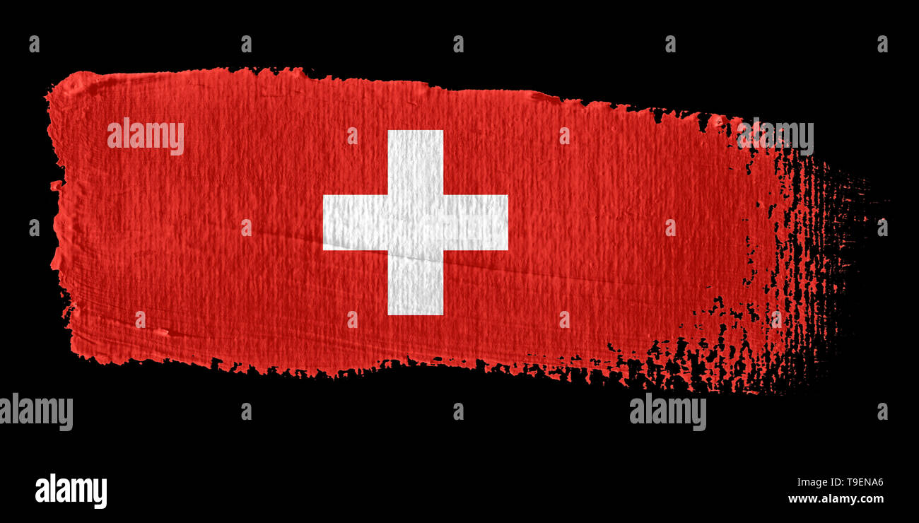 Switzerland flag brushstroke hi-res stock photography and images - Alamy