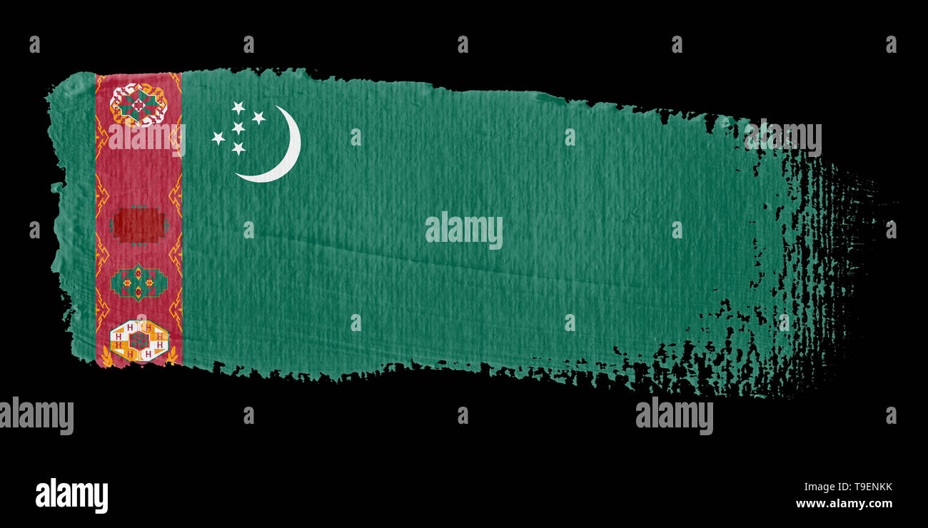 Brushstroke Flag Turkmenistan Stock Photo - Alamy