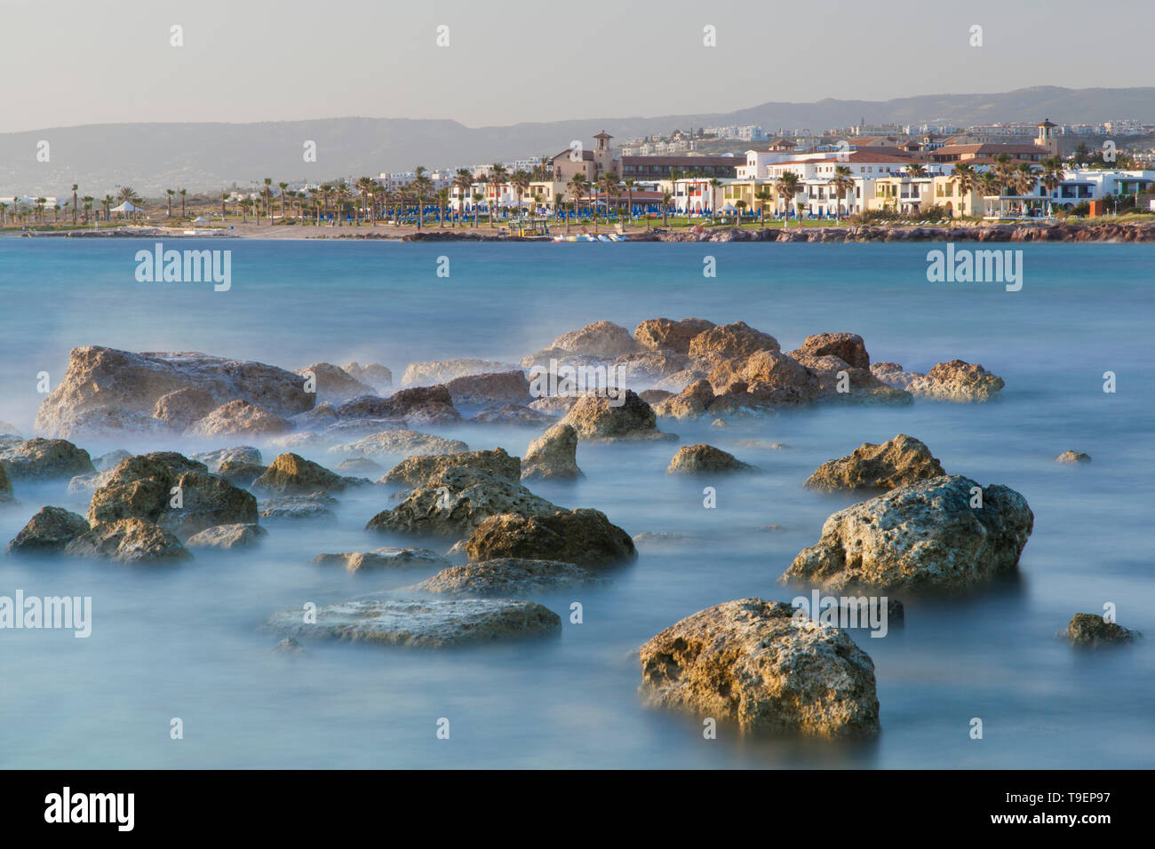 Lighthouse beach paphos hi-res stock photography and images - Alamy