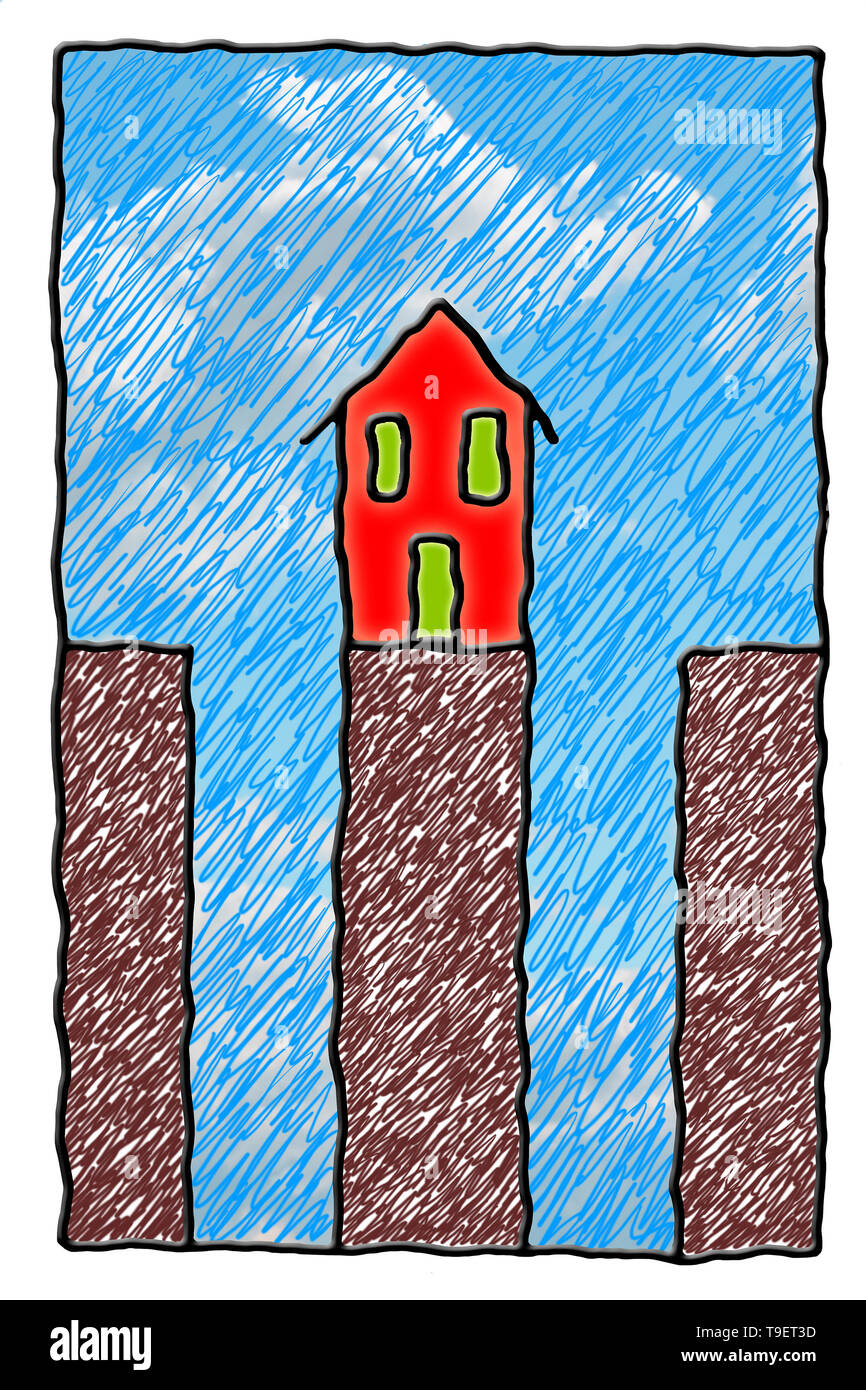 House on cliff Cut Out Stock Images & Pictures - Alamy