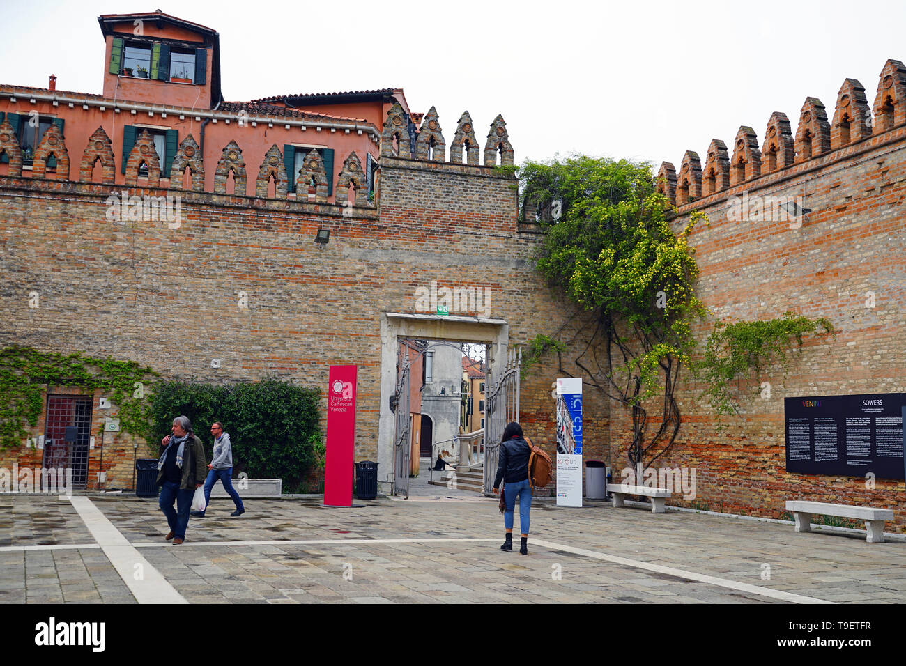 VENICE, ITALY -8 APR 2019- View of the campus of Ca Foscari University ...