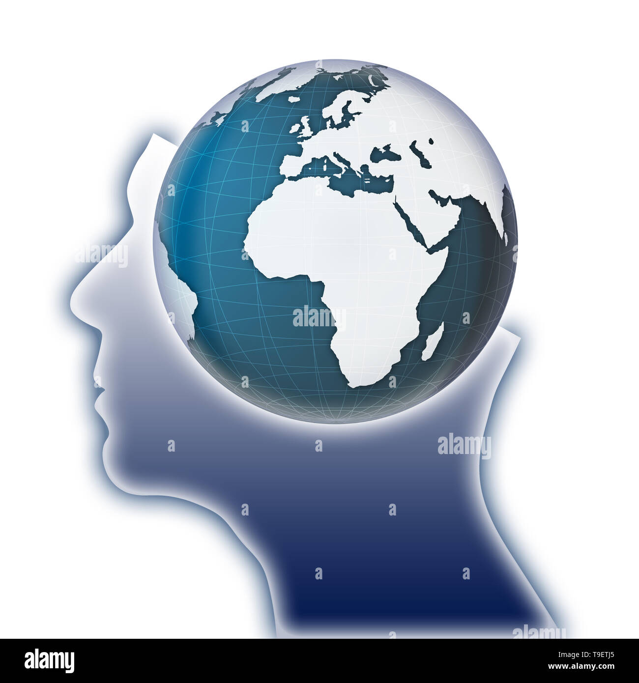 Global thinking concept image - Photo composition with image from NASA ...