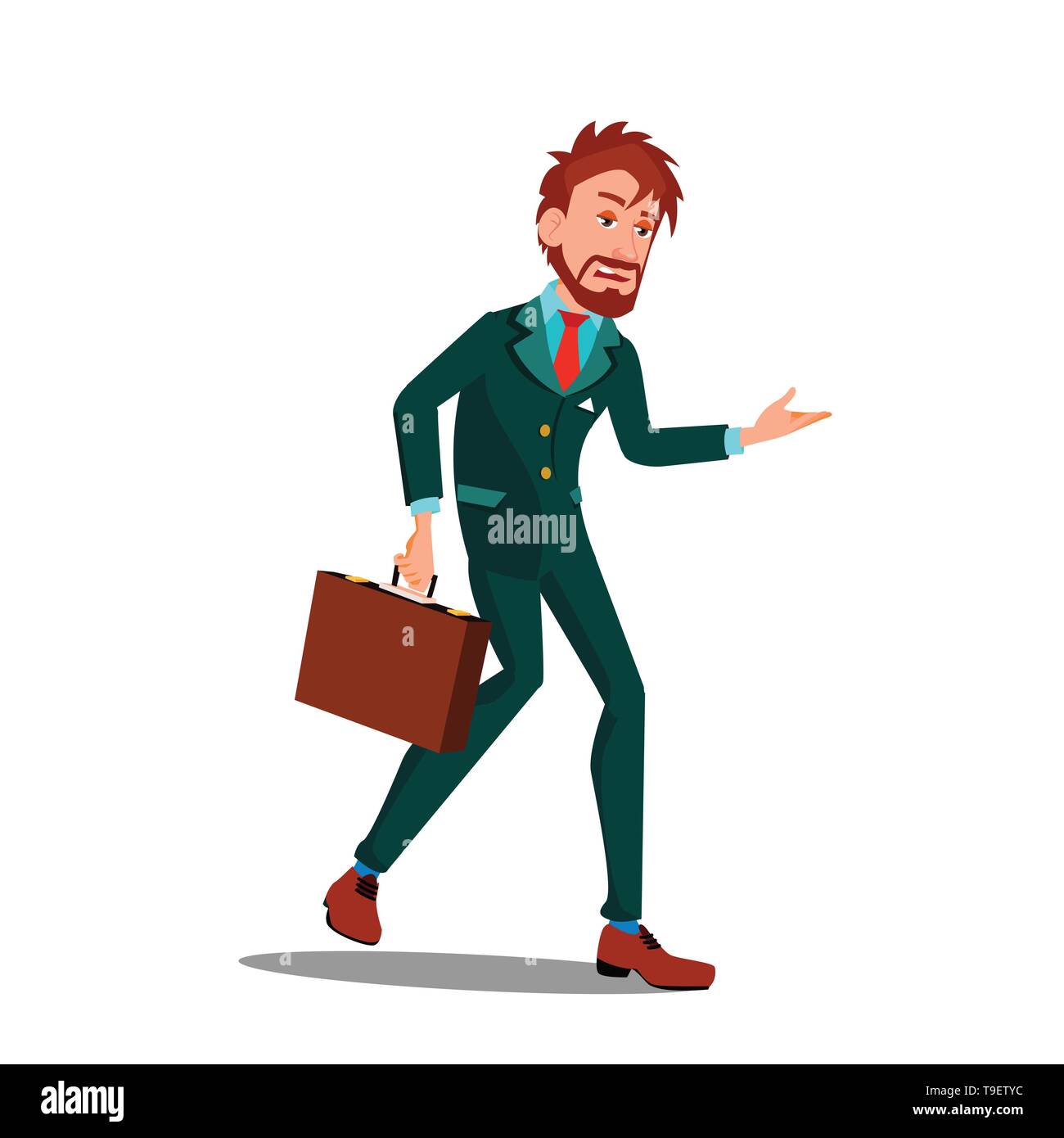 Exhausted Character Businessman After Work Vector Exhausted Tired