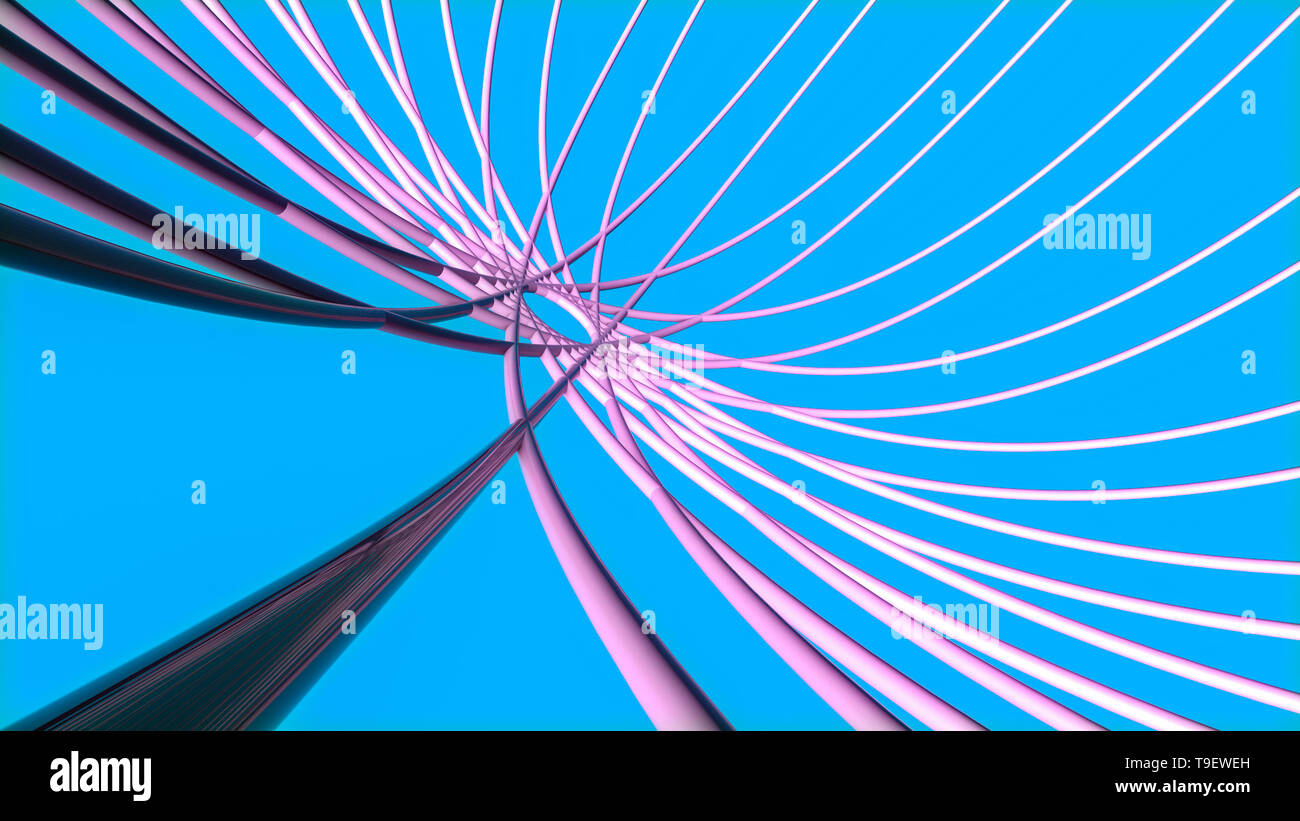 White three-dimensional rings abstract. 3d render illustration Stock ...